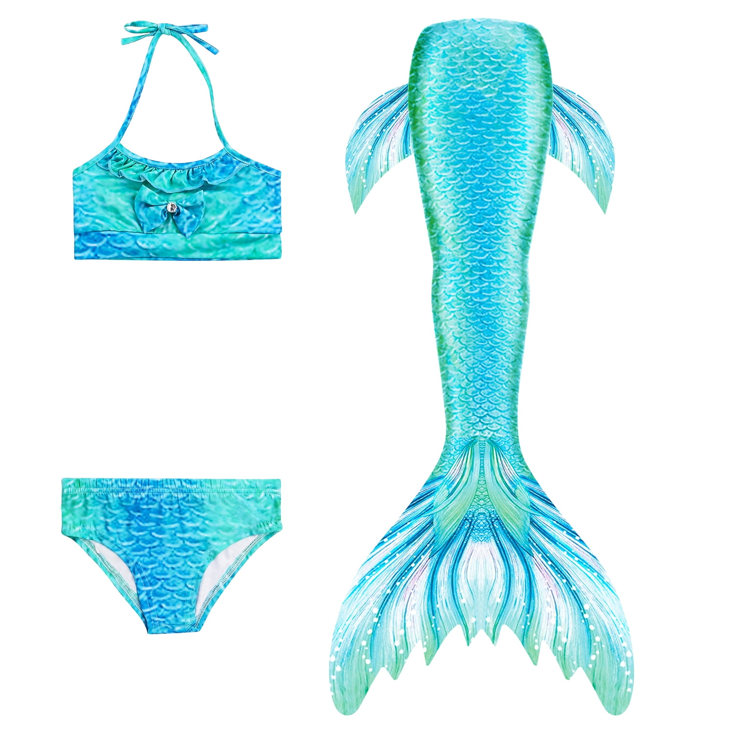 Girls Swimming Mermaid Tail Kids Mermaid Swimwear Sea Costume 7-8Years ...