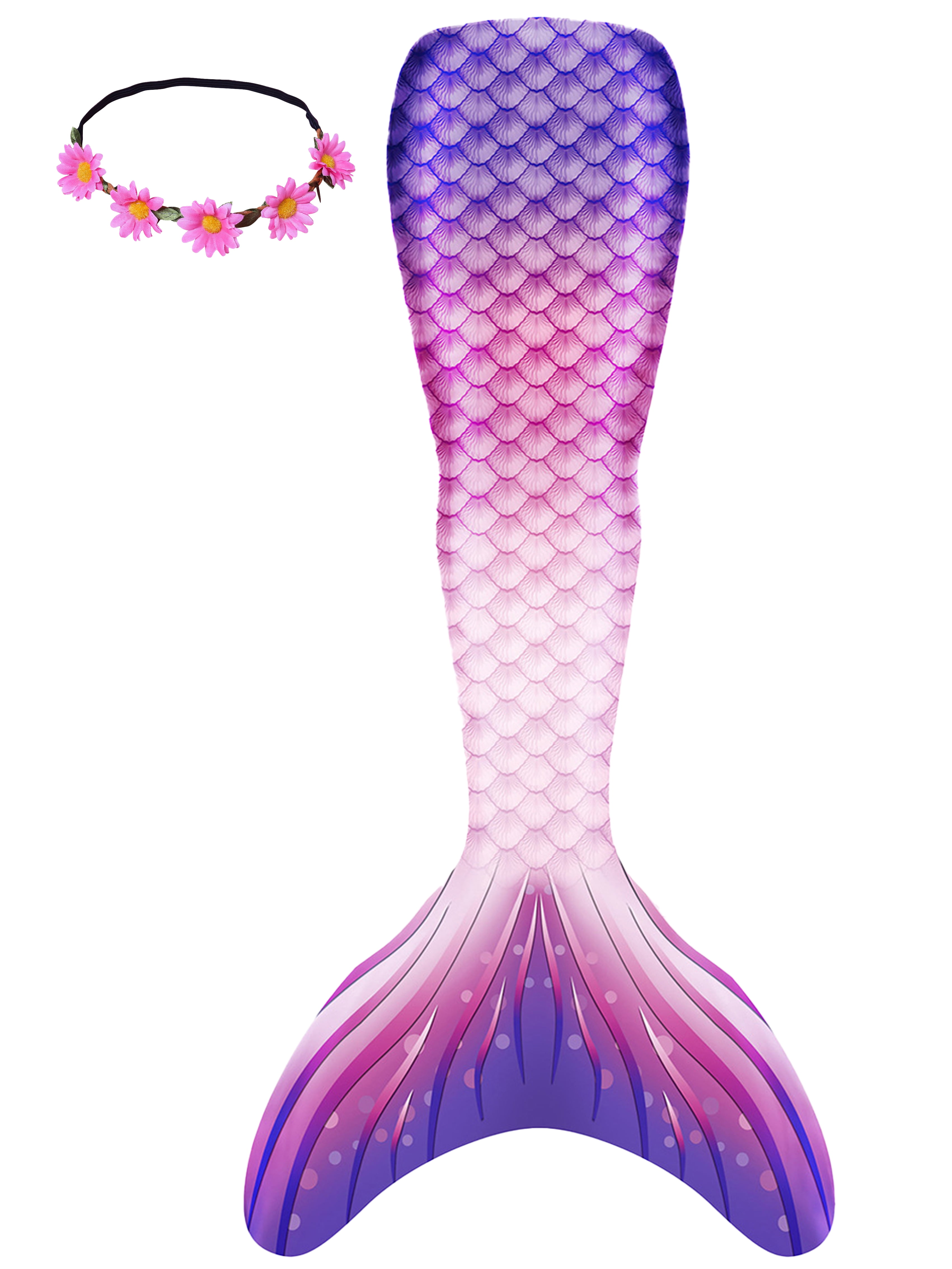 Girls Swimming Mermaid Tail Swimsuit Mermaid Costume Single Tails 10 ...