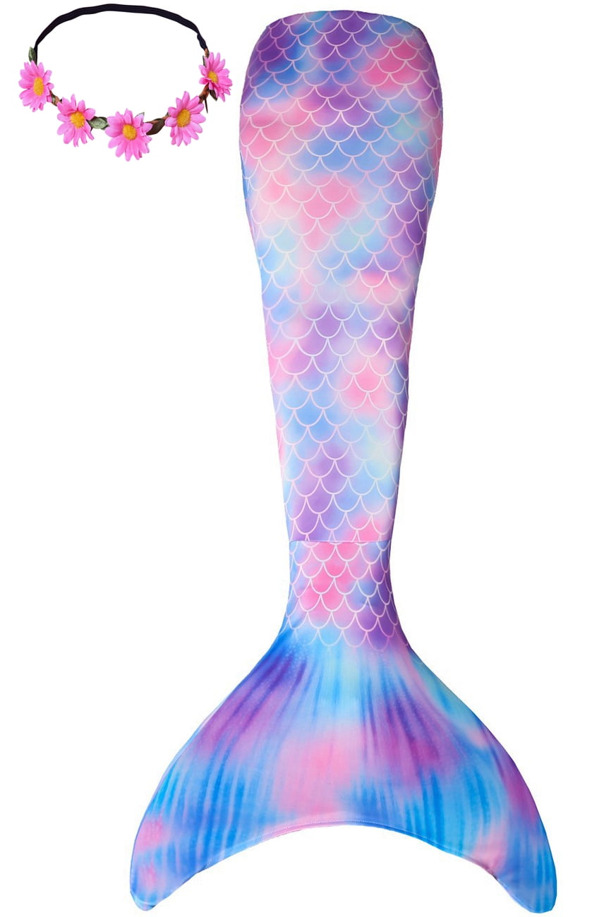 Girls Swimming Mermaid Tail Swimsuit Mermaid Costume Single Tails 10 ...