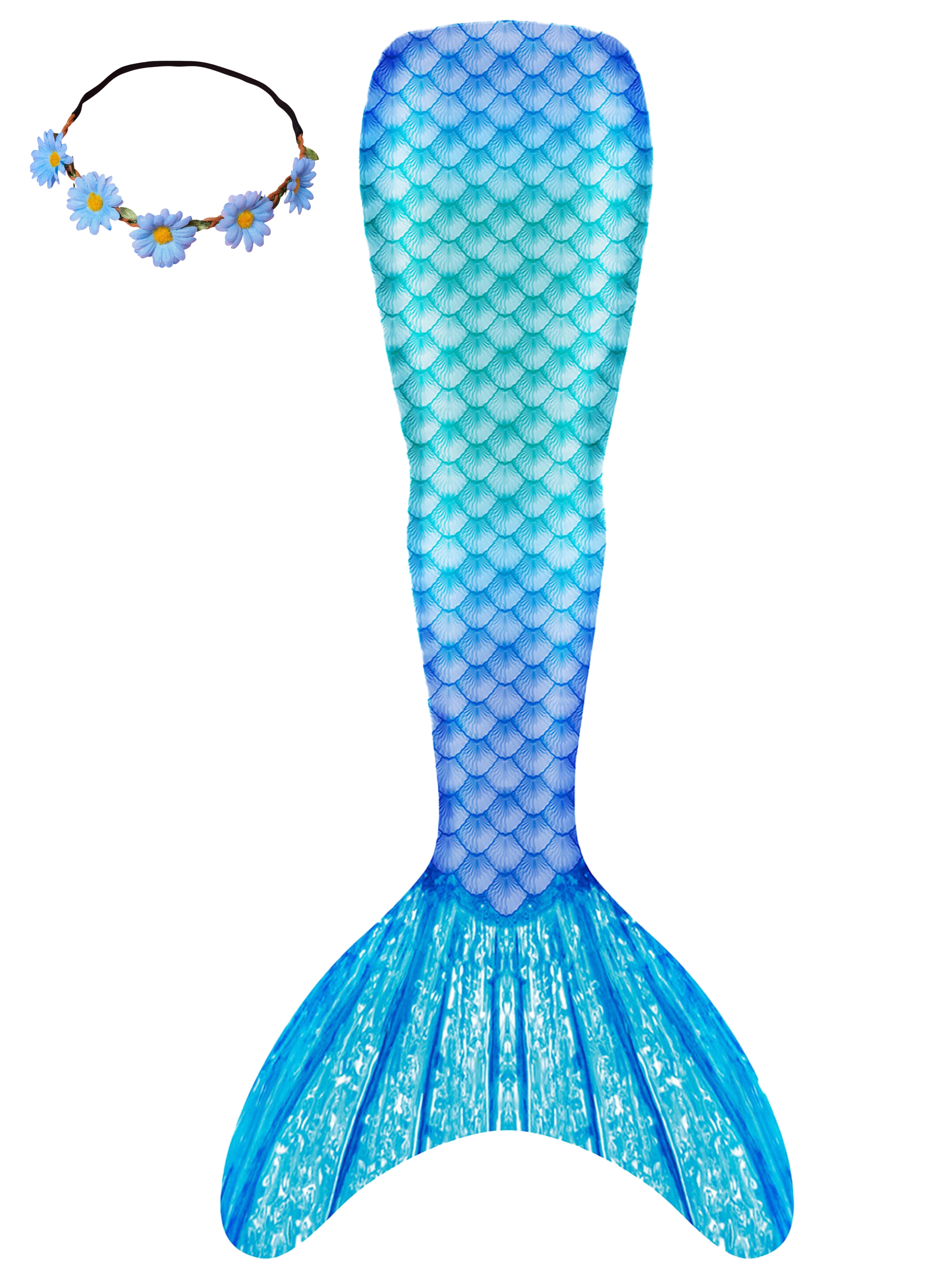 Girls Swimming Mermaid Tail Swimsuit Mermaid Costume Single Tails 10 ...