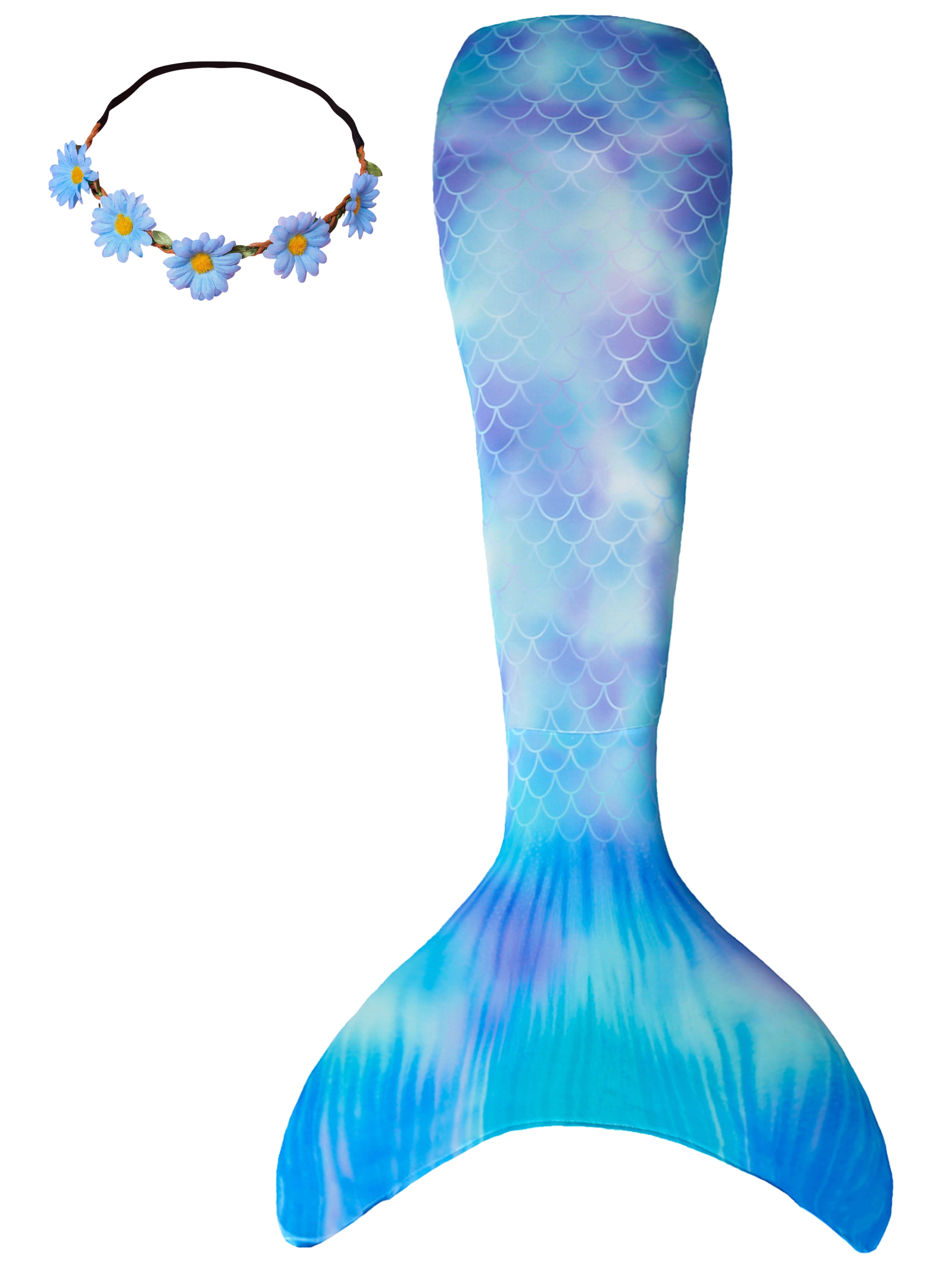 Girls Swimming Mermaid Tail Swimsuit Mermaid Costume Single Tails 10 ...