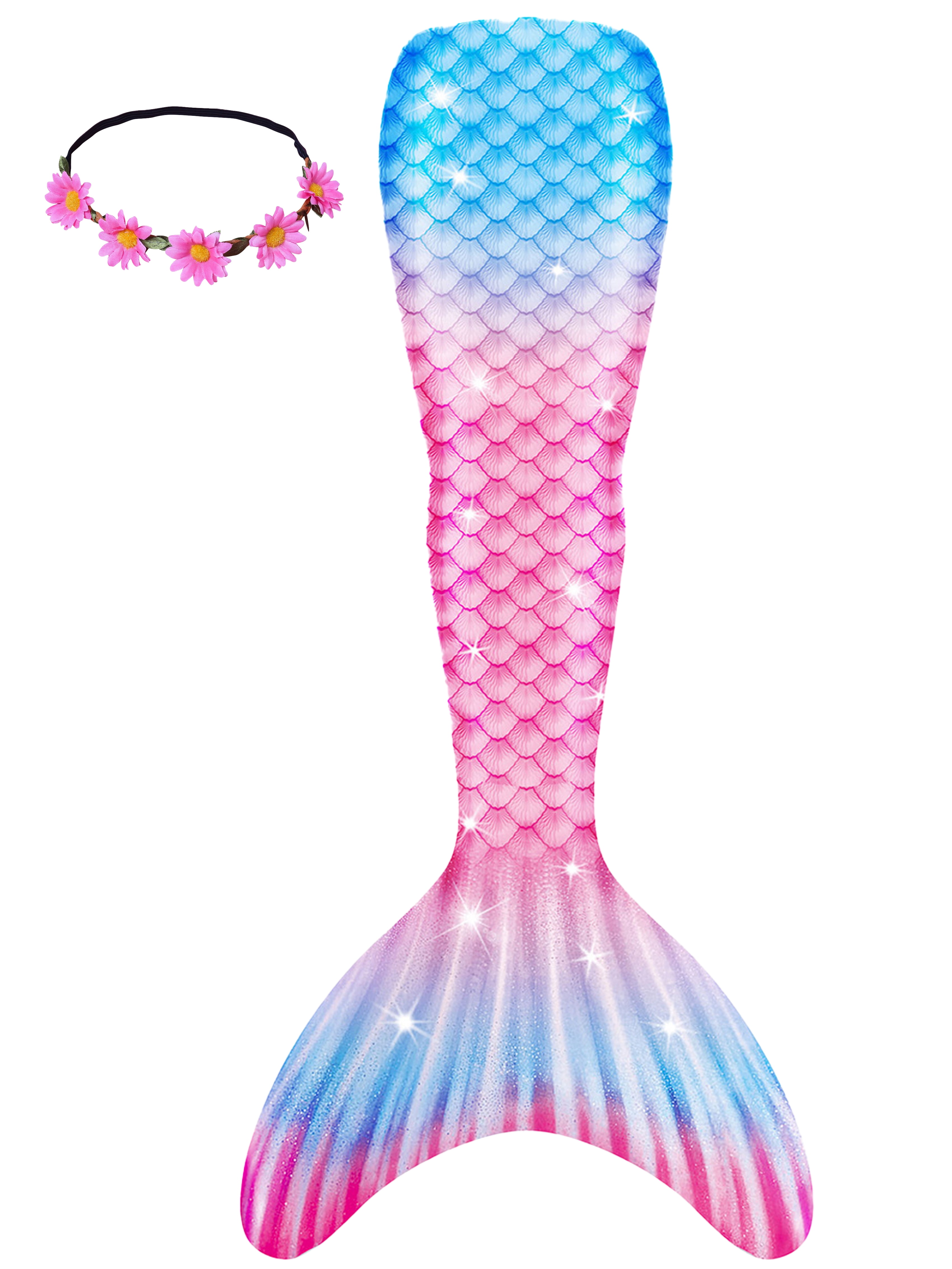 Girls Swimming Mermaid Tail Swimsuit Single Tails 7-8Years - Walmart.com