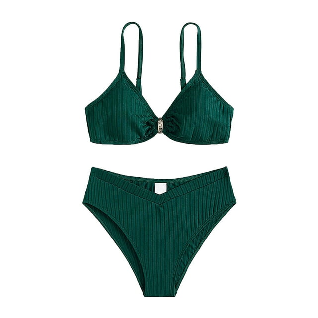 Tween Girls' High Waisted 2 Piece Swimsuit Size 13Y for 11-13 Years ...