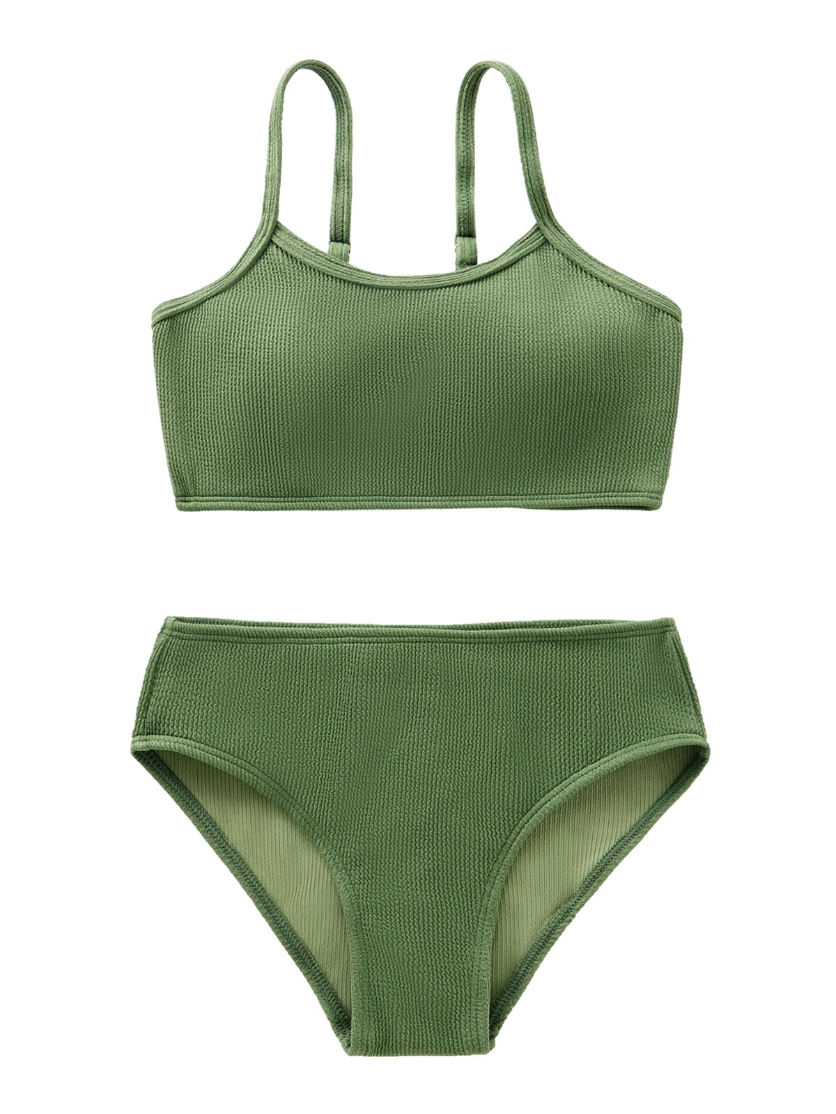 Girls Swimsuit 2-Piece Tankini Set Beach Sport Bathing Suit Swimwear ...