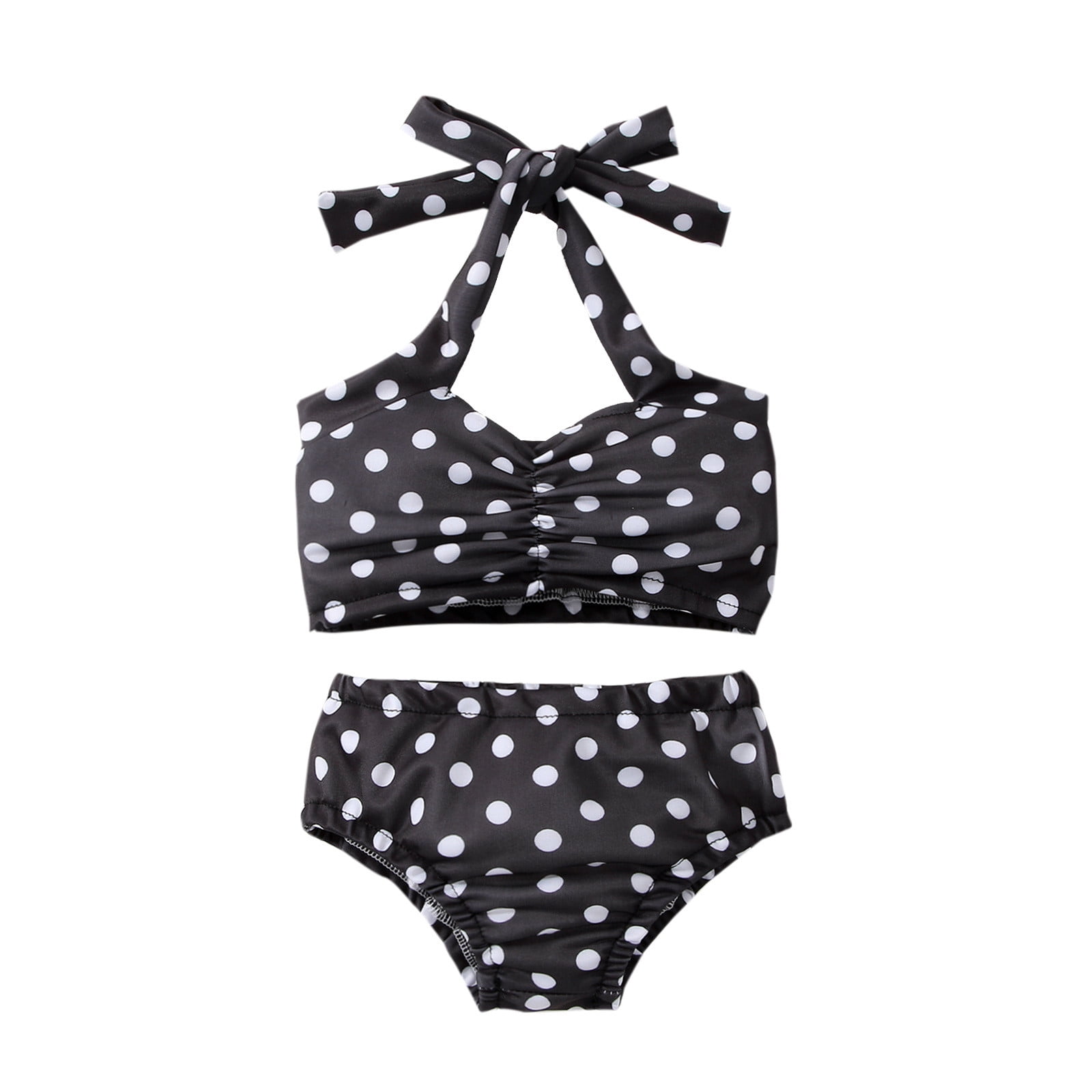 Girls Swimsuit Bikini Polka Dot Beach Bathing Suit Bikinis Set Cute Comfortable Sweet Swimsuits