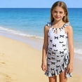Girls Swimsuit Elegant Cute Ruffle Trim Swimwear with Matching Hair ...