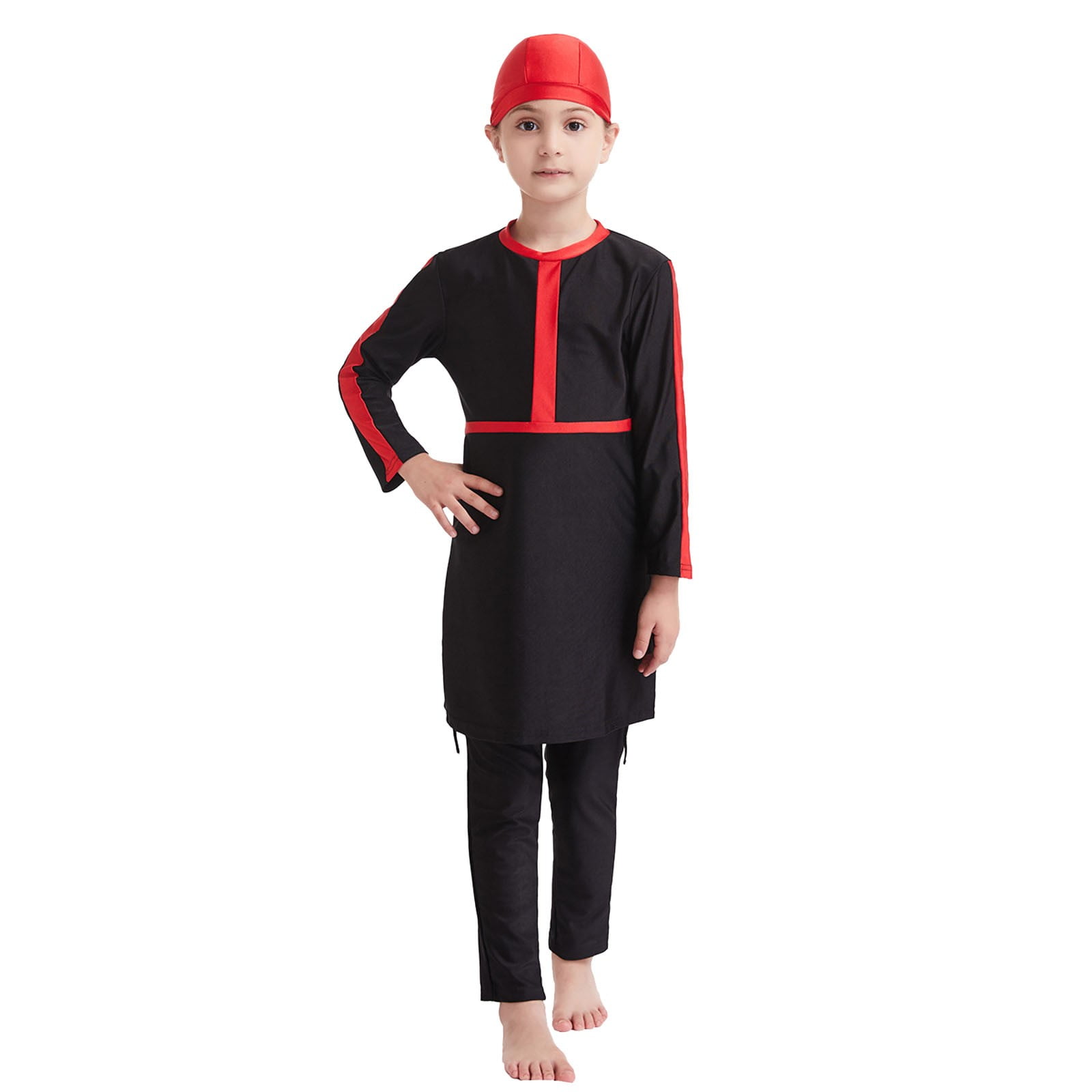 Xijirk Girls Swimsuit,Full Coverage Swimwear Long Sleeve Swim Shirt and ...