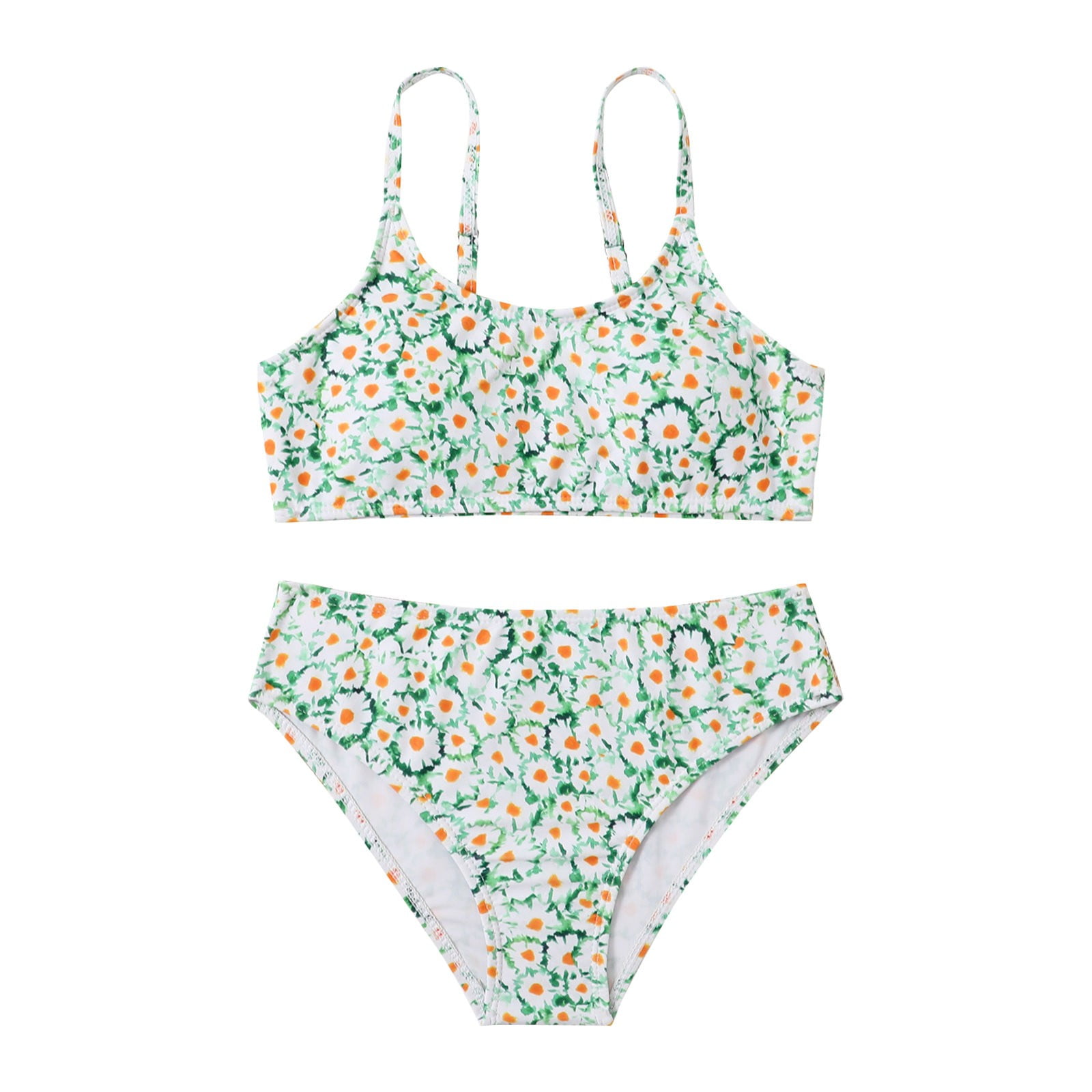 Girls Swimsuit Outfits Sets Summer Big Kids Swim Suit Bikini Two Piece ...