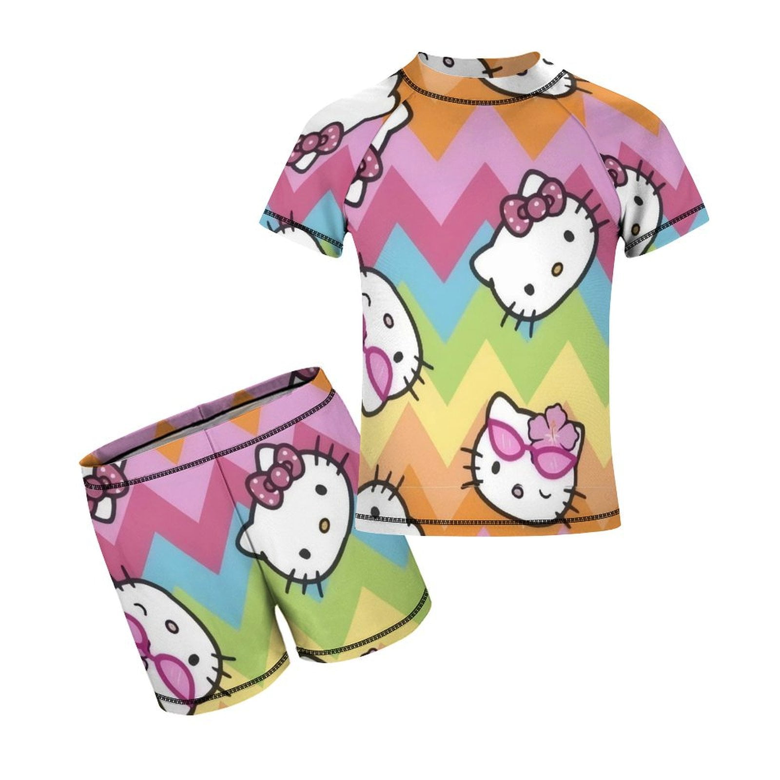 Girls Swimsuit Set Hello Kitty Swimsuit Cute Beach Gift for Daughter 6 ...