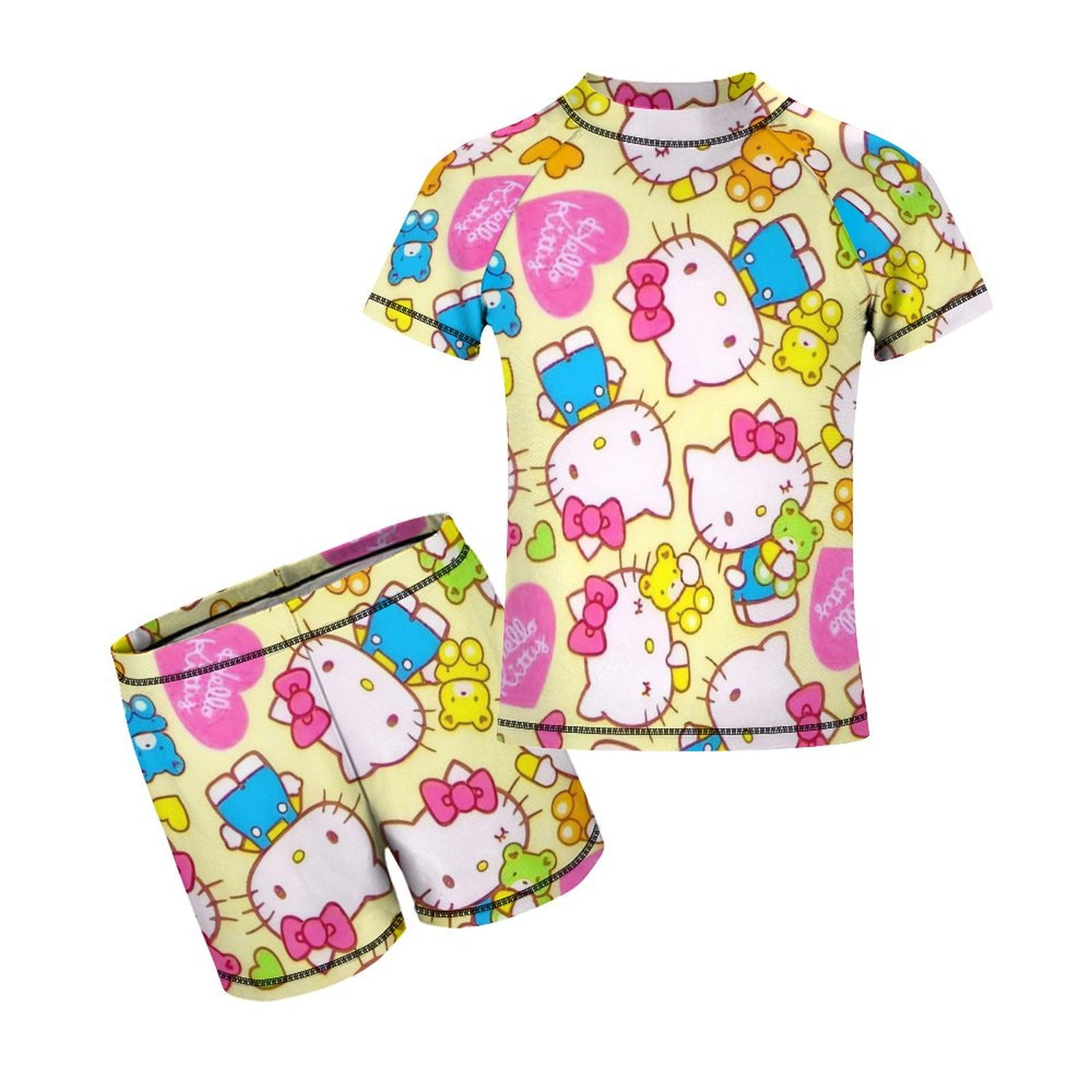 Girls Swimsuit Set Hello Kitty Swimsuit Cute Beach Gift for Daughter 8 ...