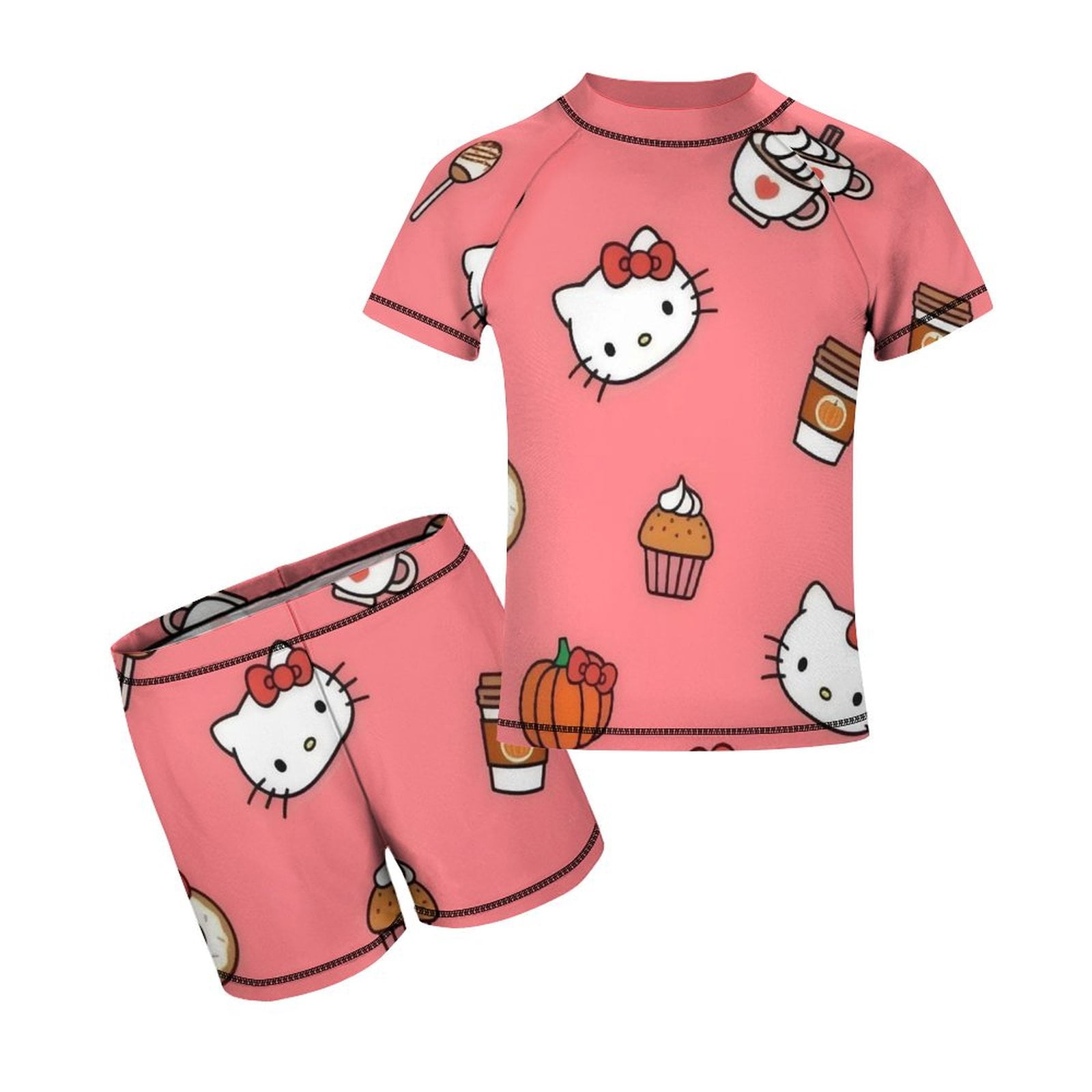 Girls Swimsuit Set Hello Kitty Swimsuit Cute Beach Gift for Daughter 9 ...