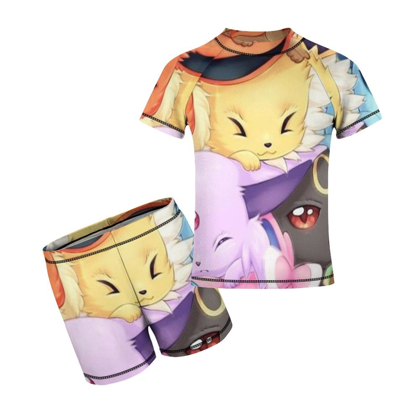 Girls Swimsuit Set Pokemon Eevee Swimsuit Cute Beach Gift for Daughter ...