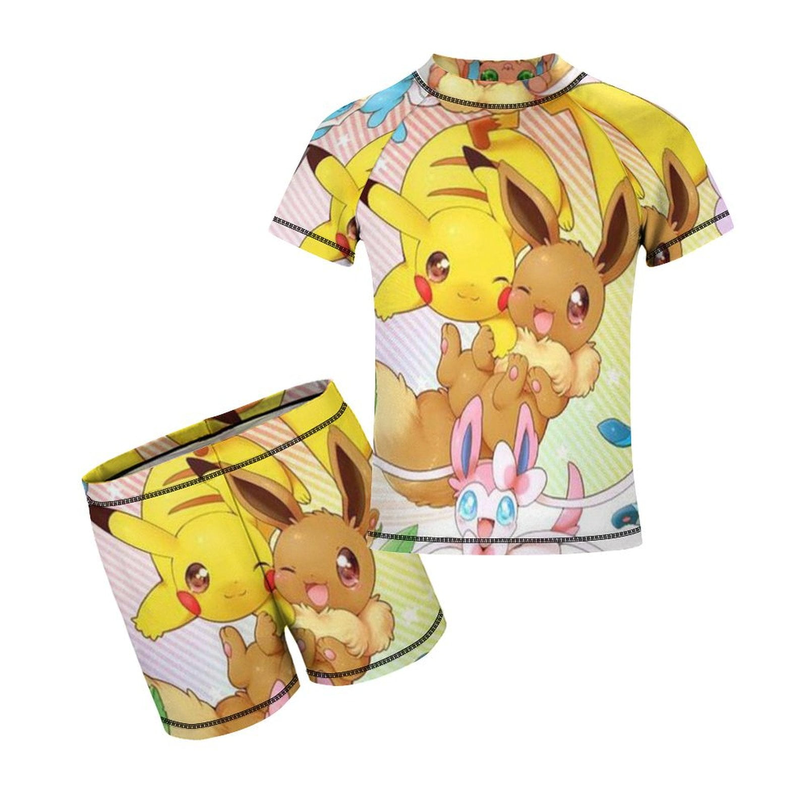 Girls Swimsuit Set Pokemon Eevee Swimsuit Cute Beach Gift for Daughter ...
