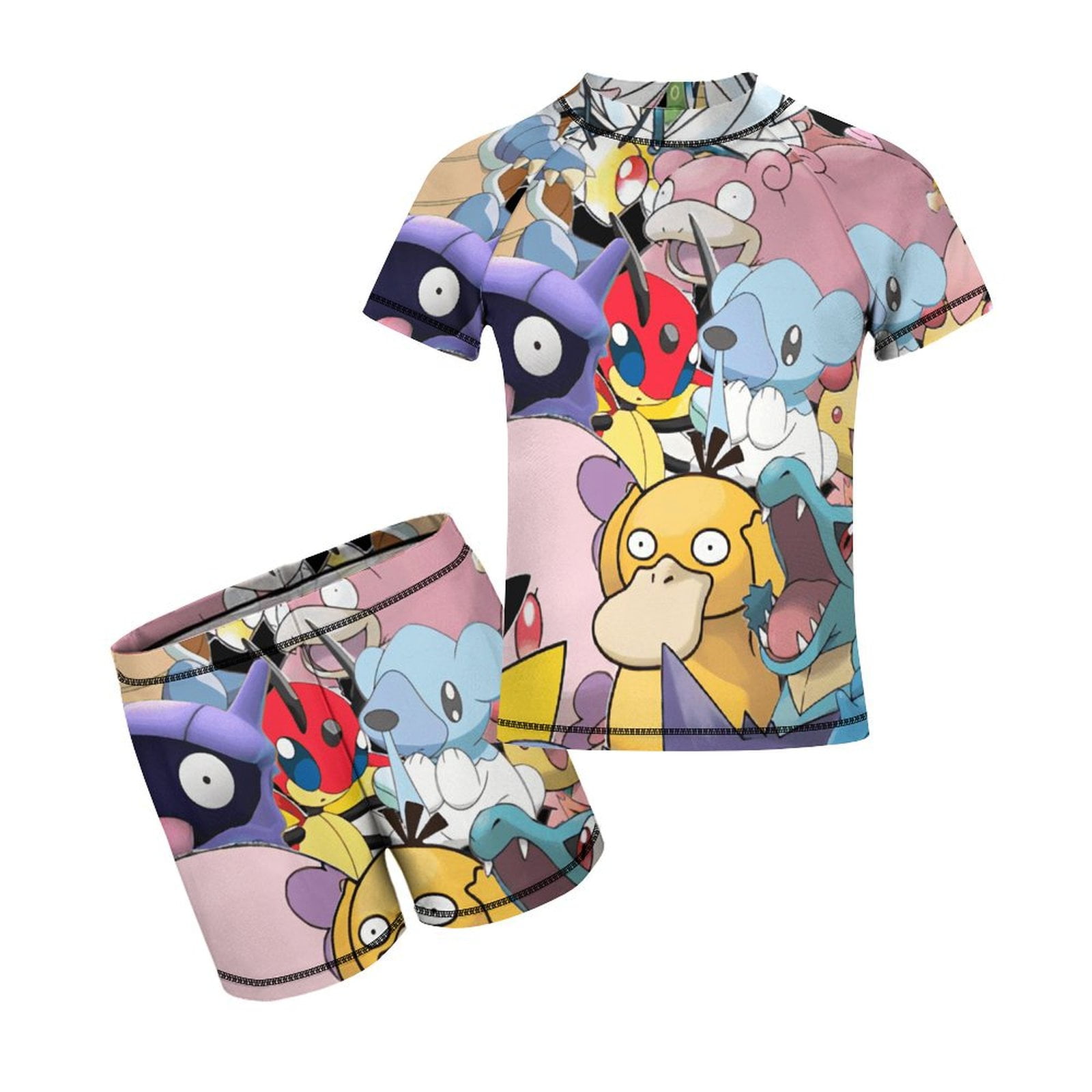 Girls Swimsuit Set Pokemon Eevee Swimsuit Cute Beach Gift for Daughter ...