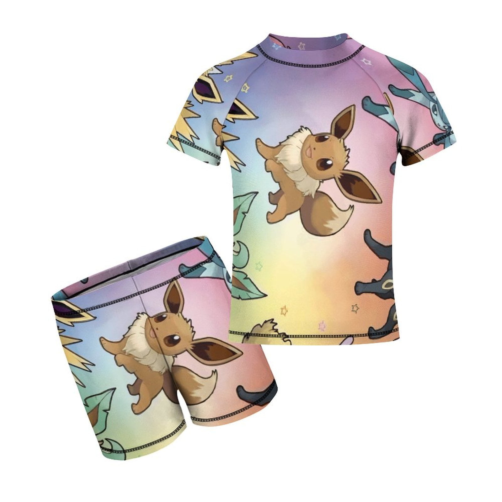 Girls Swimsuit Set Pokemon Eevee Swimsuit Cute Beach Gift for Daughter ...