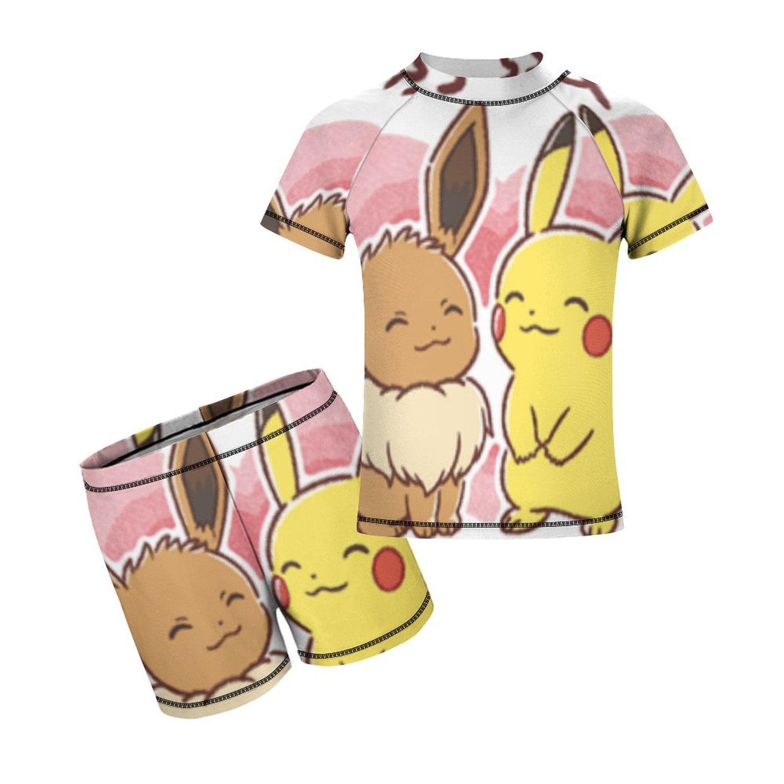 Girls Swimsuit Set Pokemon Eevee Swimsuit Cute Beach Gift for Daughter ...