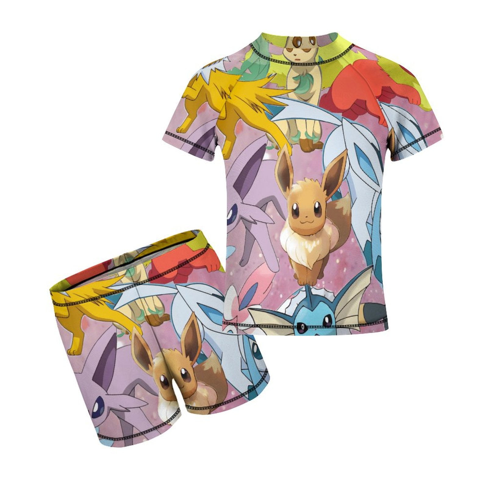 Girls Swimsuit Set Pokemon Eevee Swimsuit Cute Beach Gift for Daughter ...
