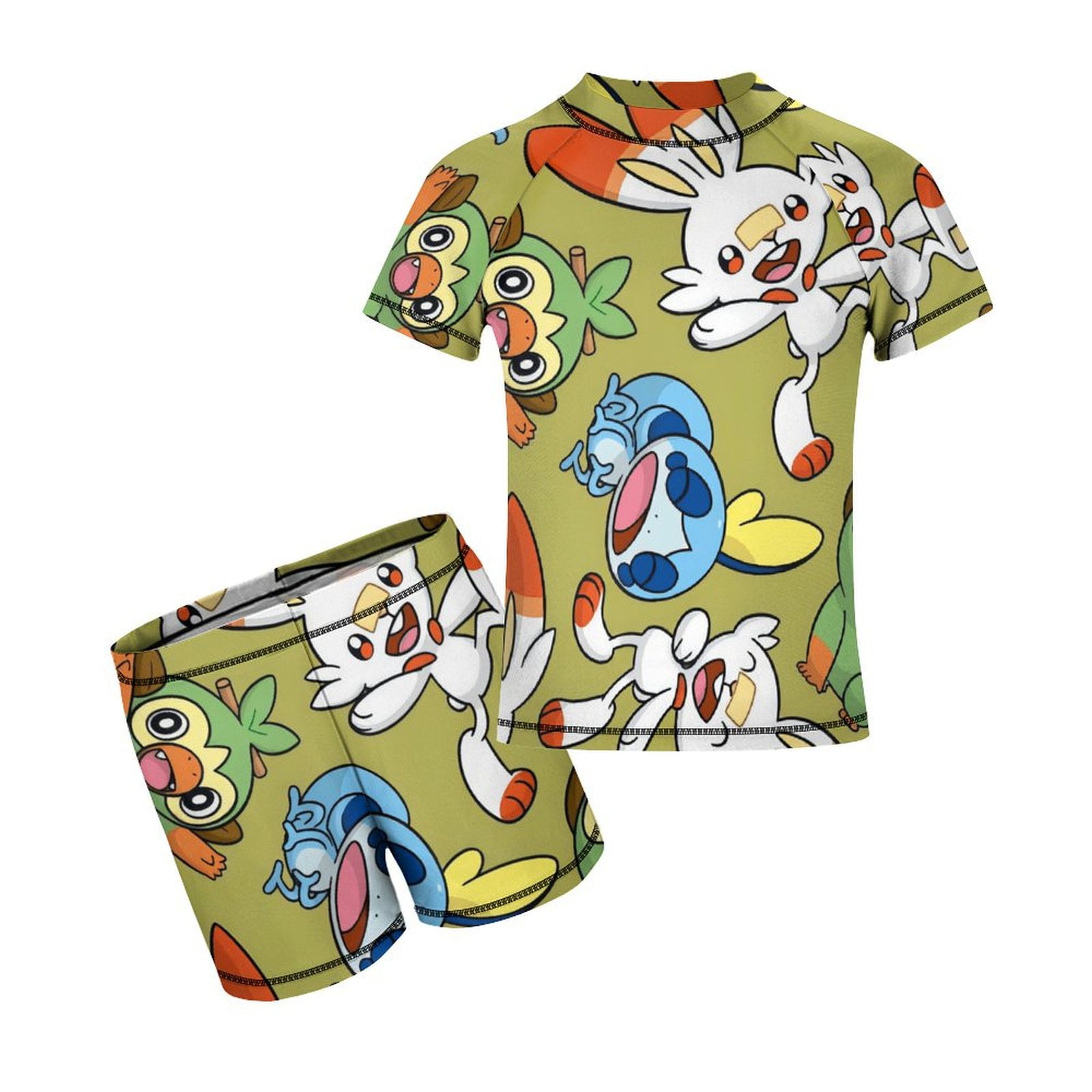 Girls Swimsuit Set Pokemon Eevee Swimsuit Cute Beach Gift for Daughter ...