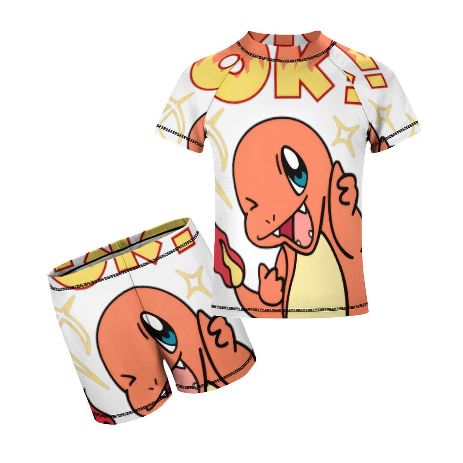 Girls Swimsuit Set Pokemon Eevee Swimsuit Cute Beach Gift for Daughter ...