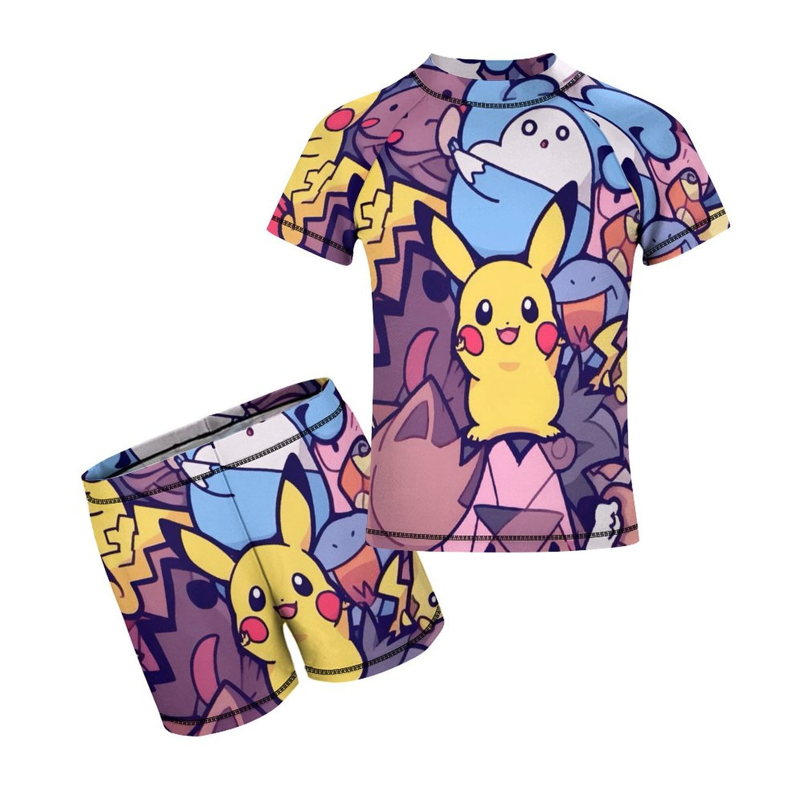 Girls Swimsuit Set Pokemon Eevee Swimsuit Cute Beach Gift for Daughter ...