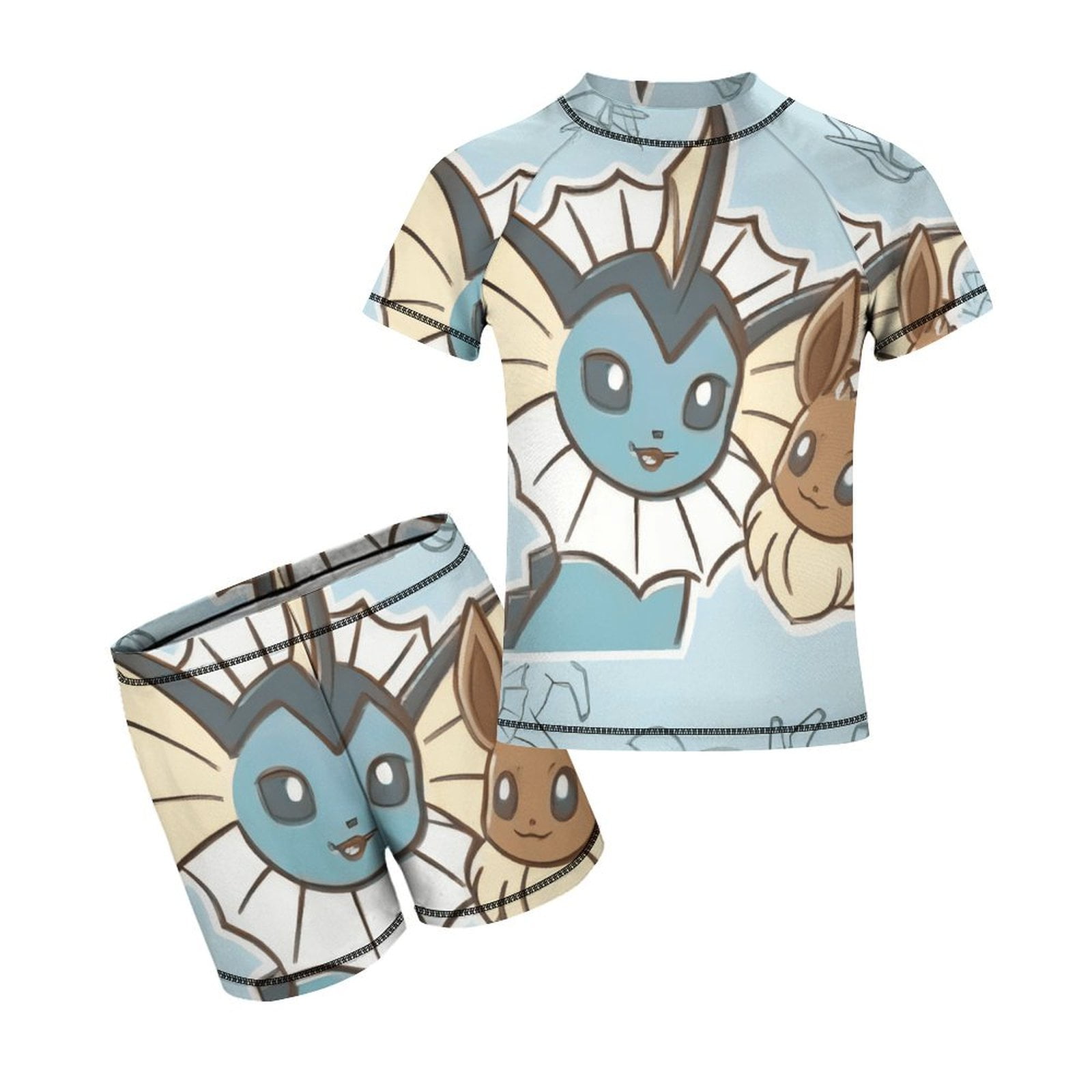 Girls Swimsuit Set Pokemon Eevee Swimsuit Cute Beach Gift for Daughter ...