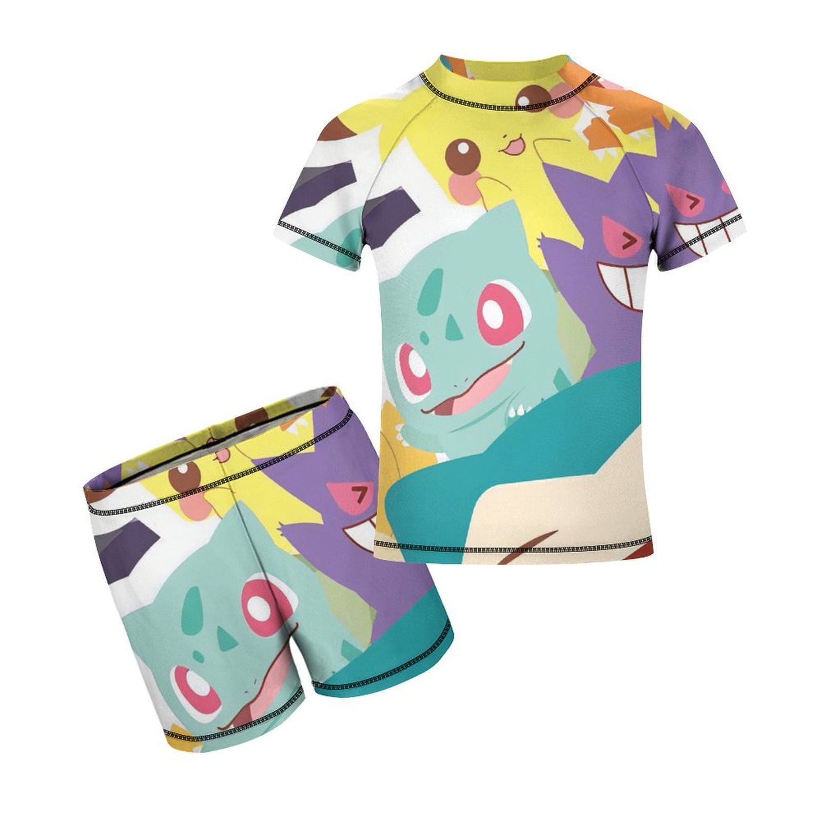 Girls Swimsuit Set Pokemon Eevee Swimsuit Cute Beach Gift for Daughter ...