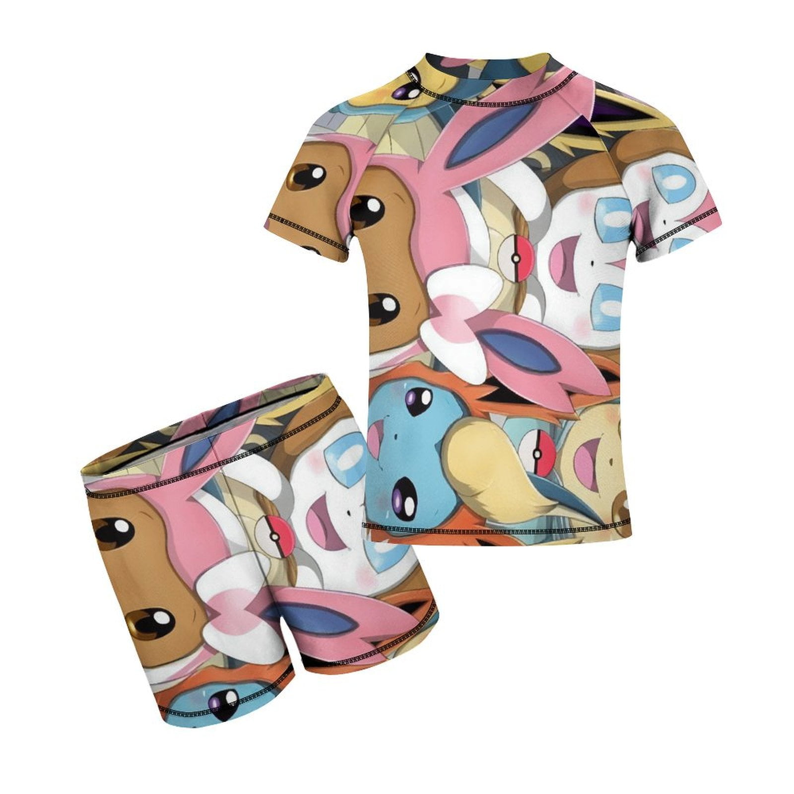 Girls Swimsuit Set Pokemon Eevee Swimsuit Cute Beach Gift for Daughter ...