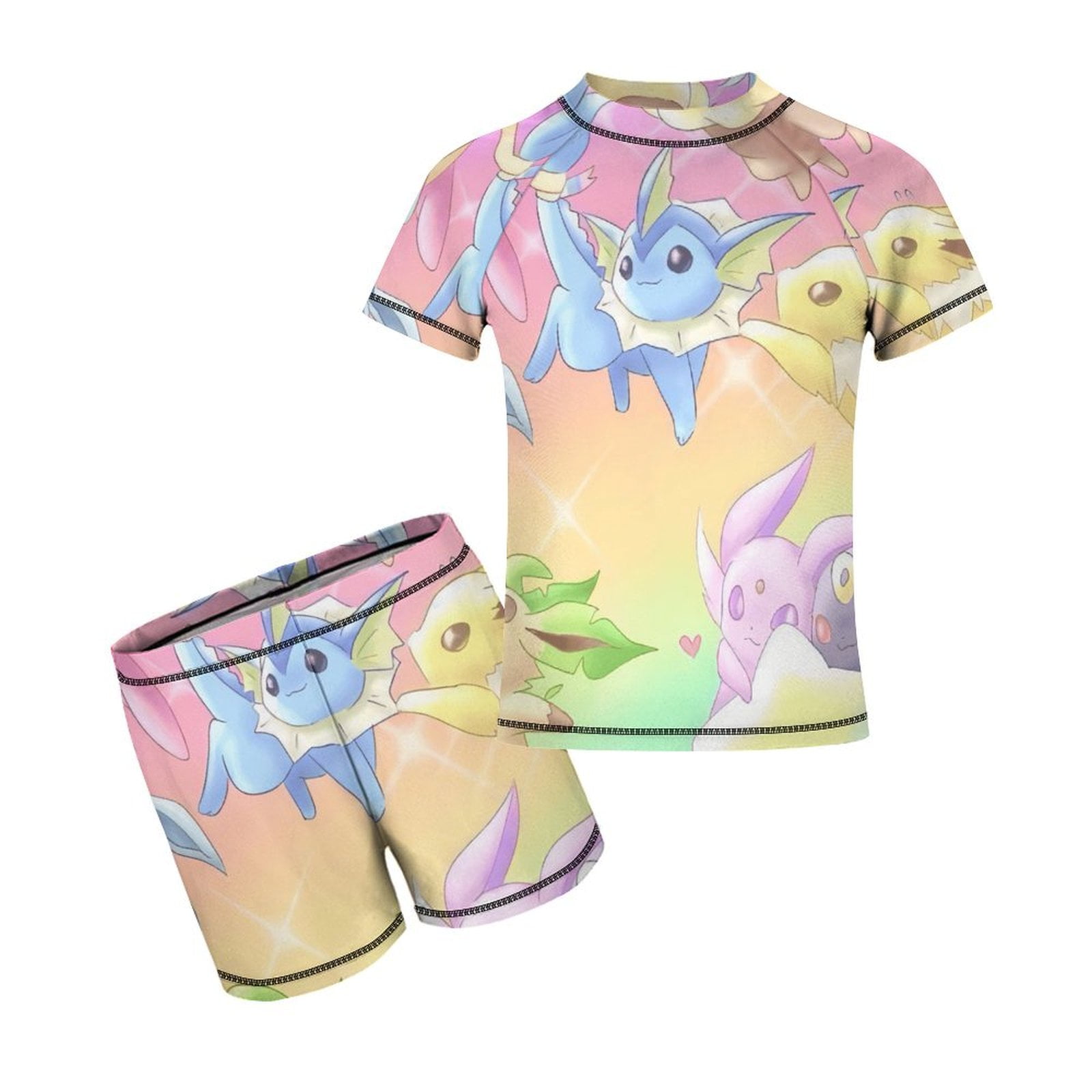 Girls Swimsuit Set Pokemon Eevee Swimsuit Cute Beach Gift for Daughter ...