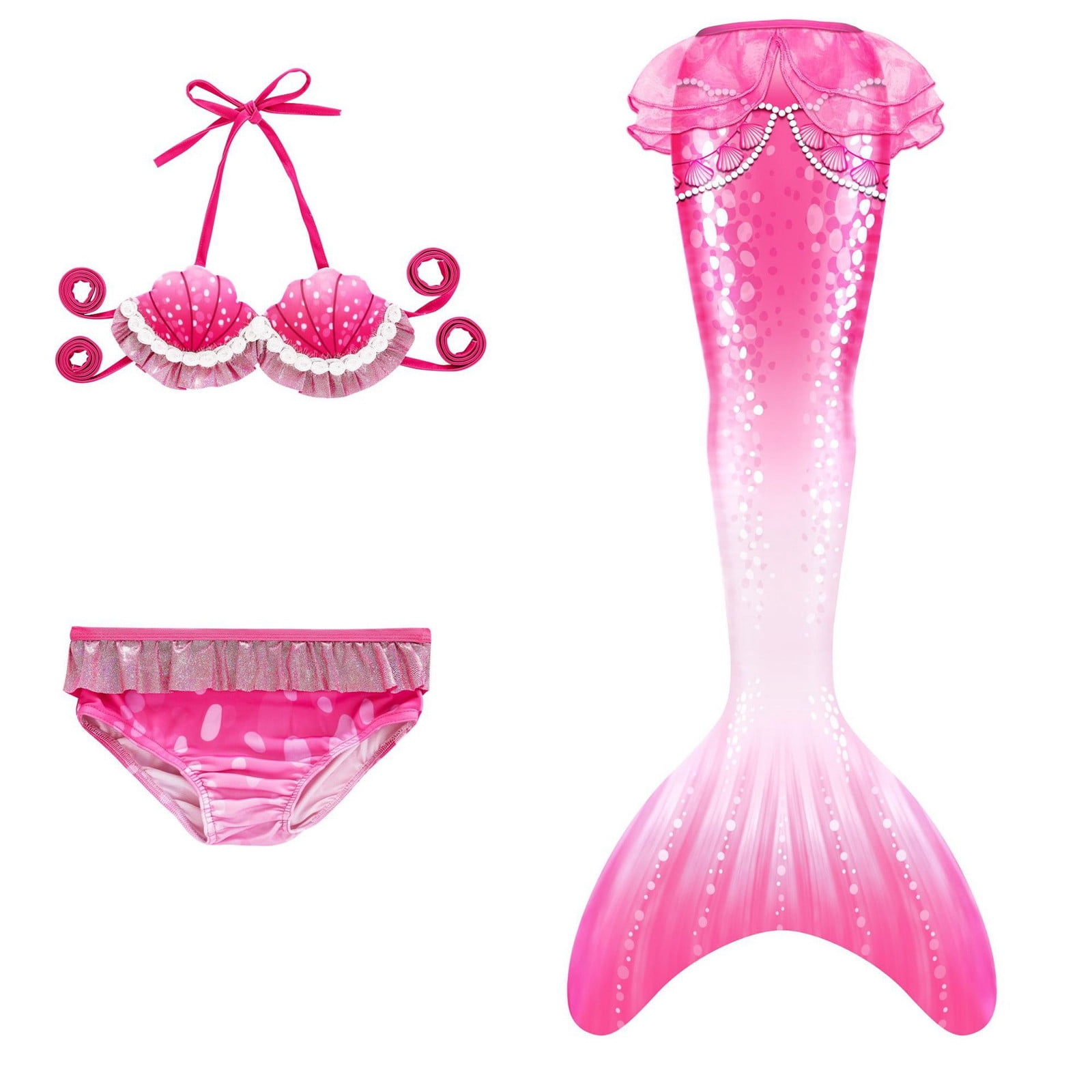 Girls Swimsuit Size 6 Colorful Ruffles Flounce Printed Bikini Set ...