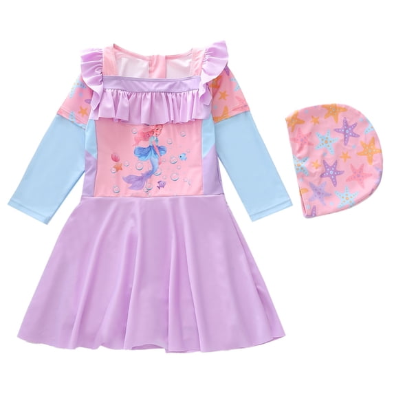 Girls' Swimsuit Style Long Sleeved Swimsuit Sun Swimsuit For Girls Of ...