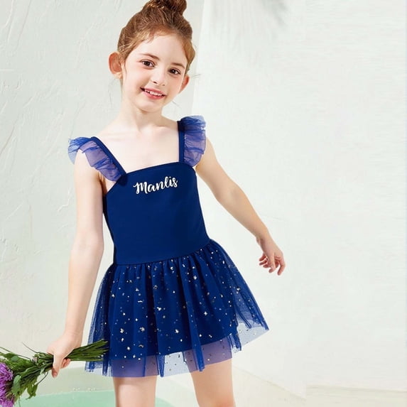 Girls Swimsuit Stylish One-piece Swimsuits with Skirt Cute Design ...