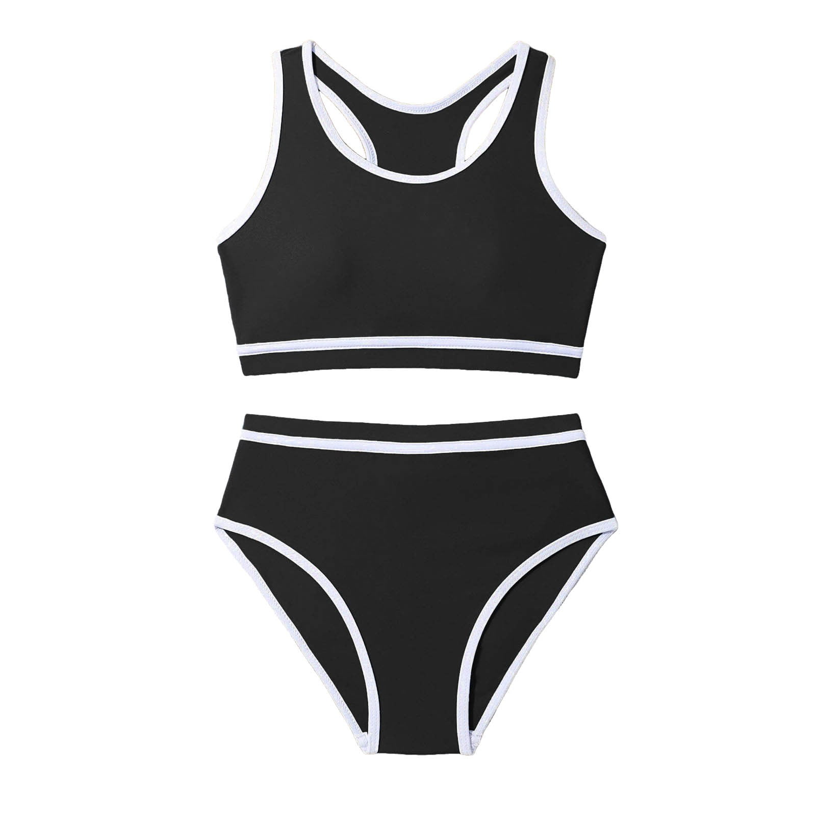Girls Swimsuit with Shorts Girls Swimsuits Two Piece Bikini Set Ruffle ...