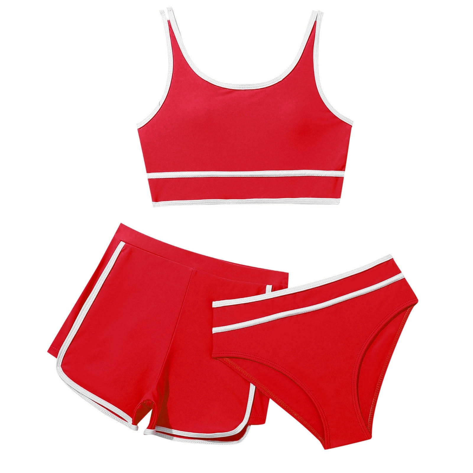 Girls Swimsuits 3 Piece Swimsuit Girl Bathing Suit Kids Bikini Girls ...