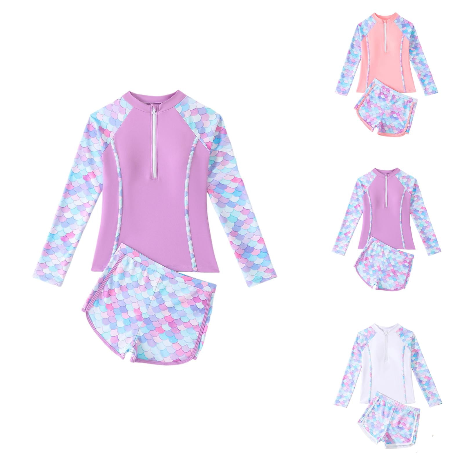 Girls Swimsuits Bathing Suits for Girls Swimwear Set for Girls 7-11 ...