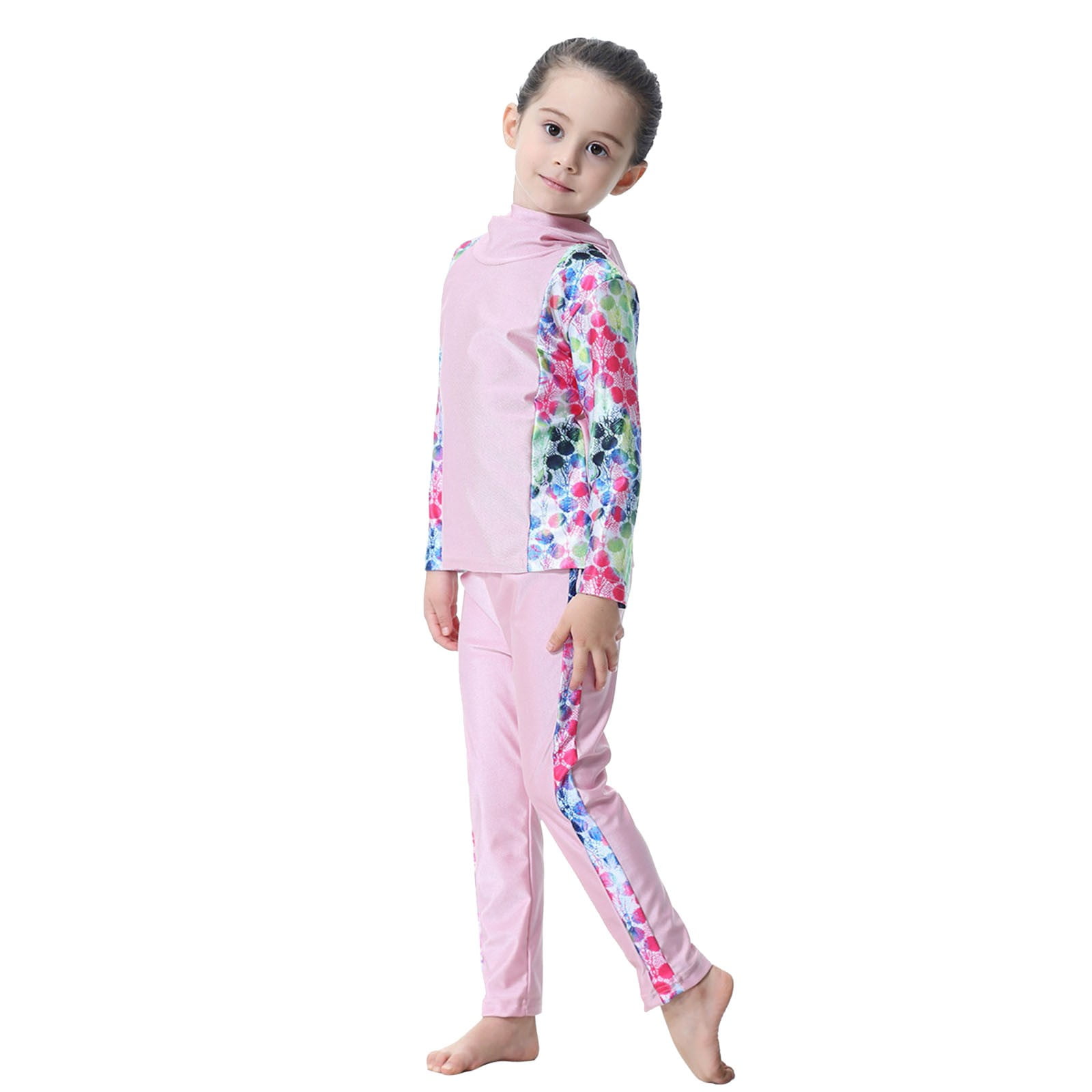 Girls Swimsuits Full Coverage Long Sleeve Swim With Skirt Beachwear ...