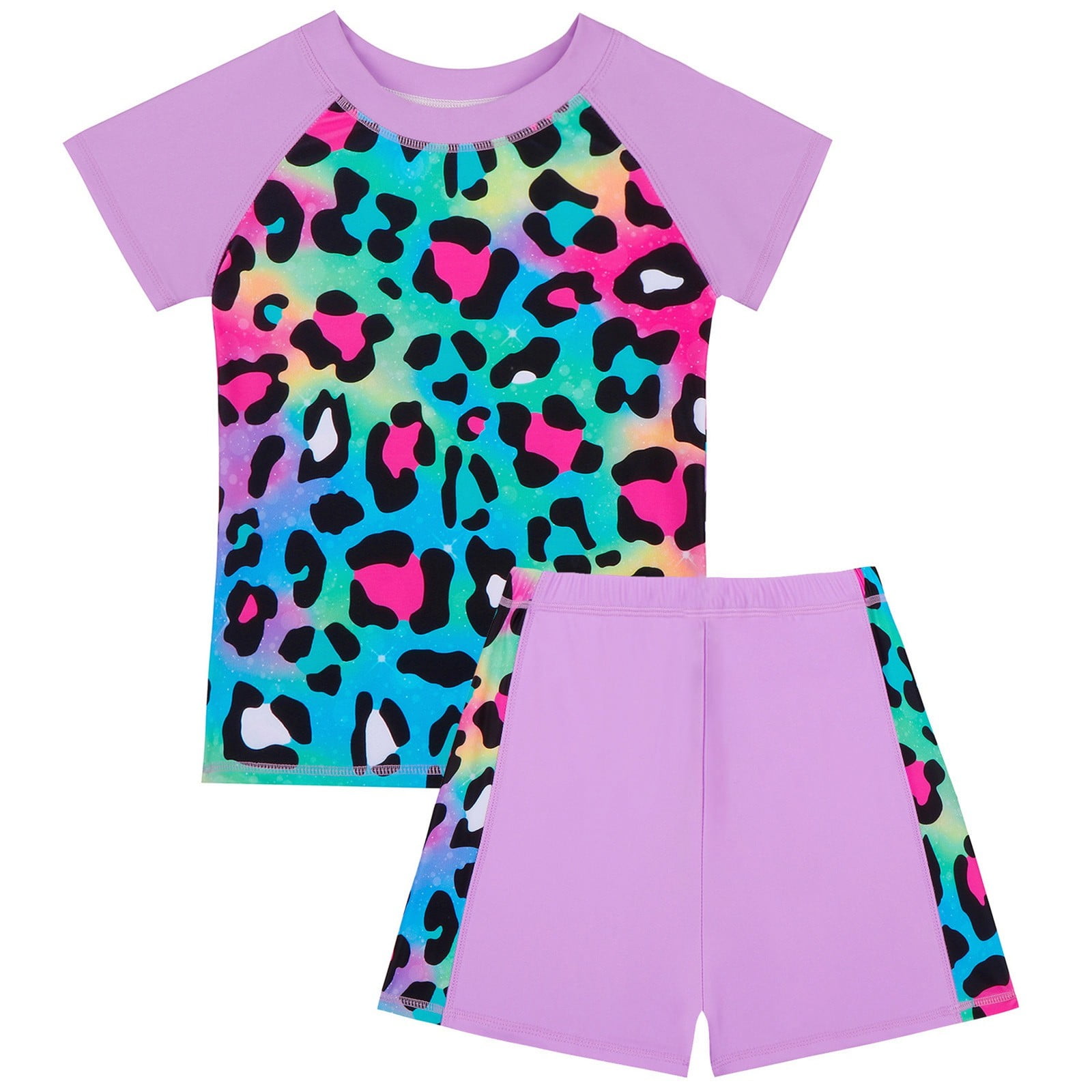 Girls Swimsuits Kids Two-Piece Rashguard Swim Set Bathing Suits Beach ...
