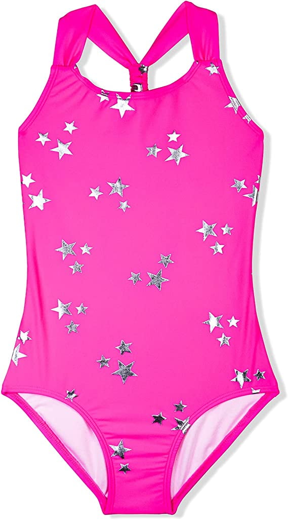 Cute Girls One Piece Swimsuit, Crossback Beach Swimwear for Youth 6-16 ...