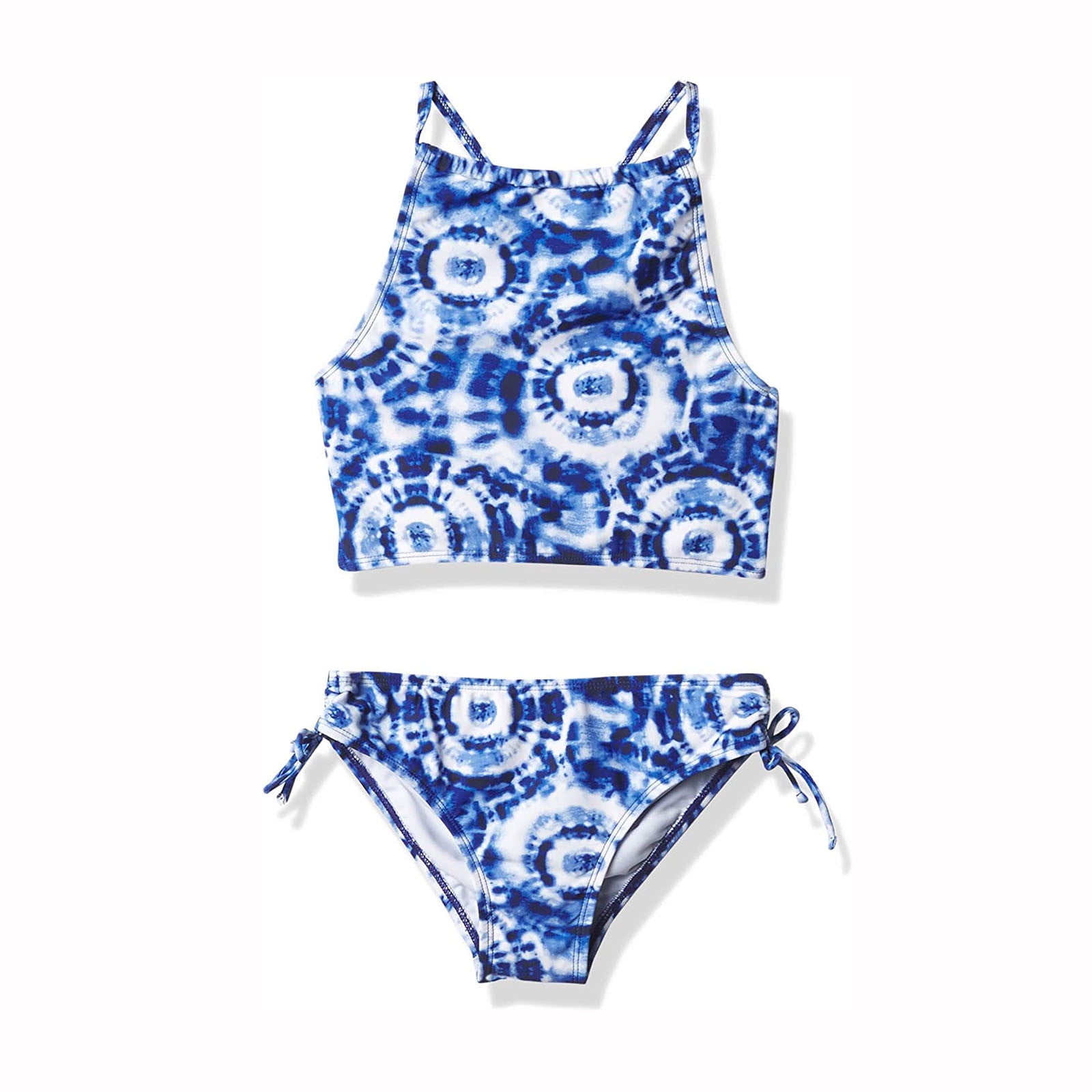 Girls Swimsuits Size 130 Beach Sport Tankini Halter Daisy 2 Piece
