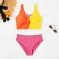 Girls Swimsuits Two Piece Bikini Set Color Block Swimsuit Summer ...