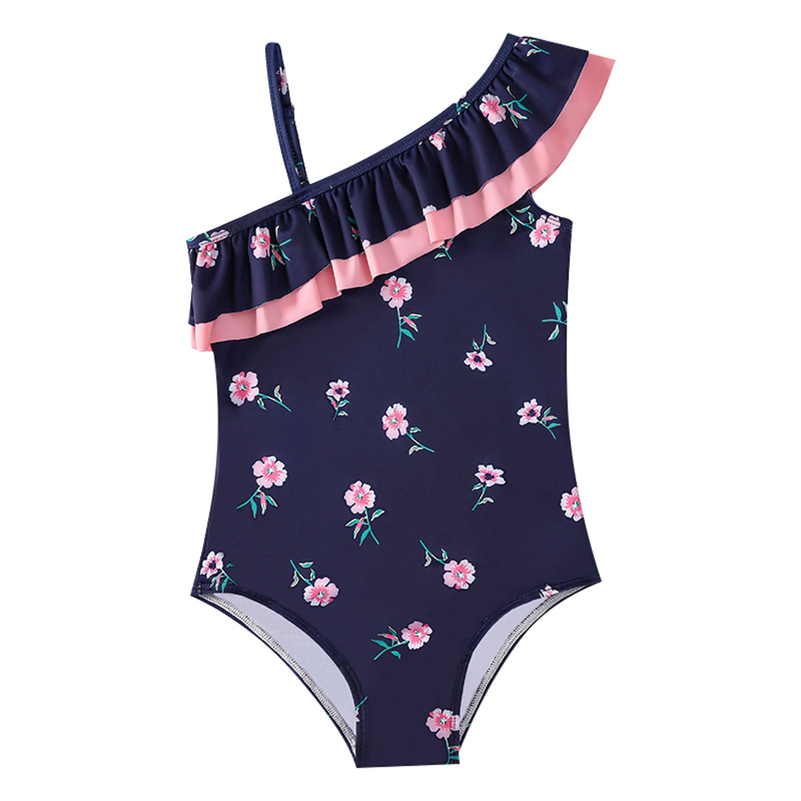 Girls Swimwear Kids Summer Swimsuit Peplum Swimsuit Beach Hot Spring ...