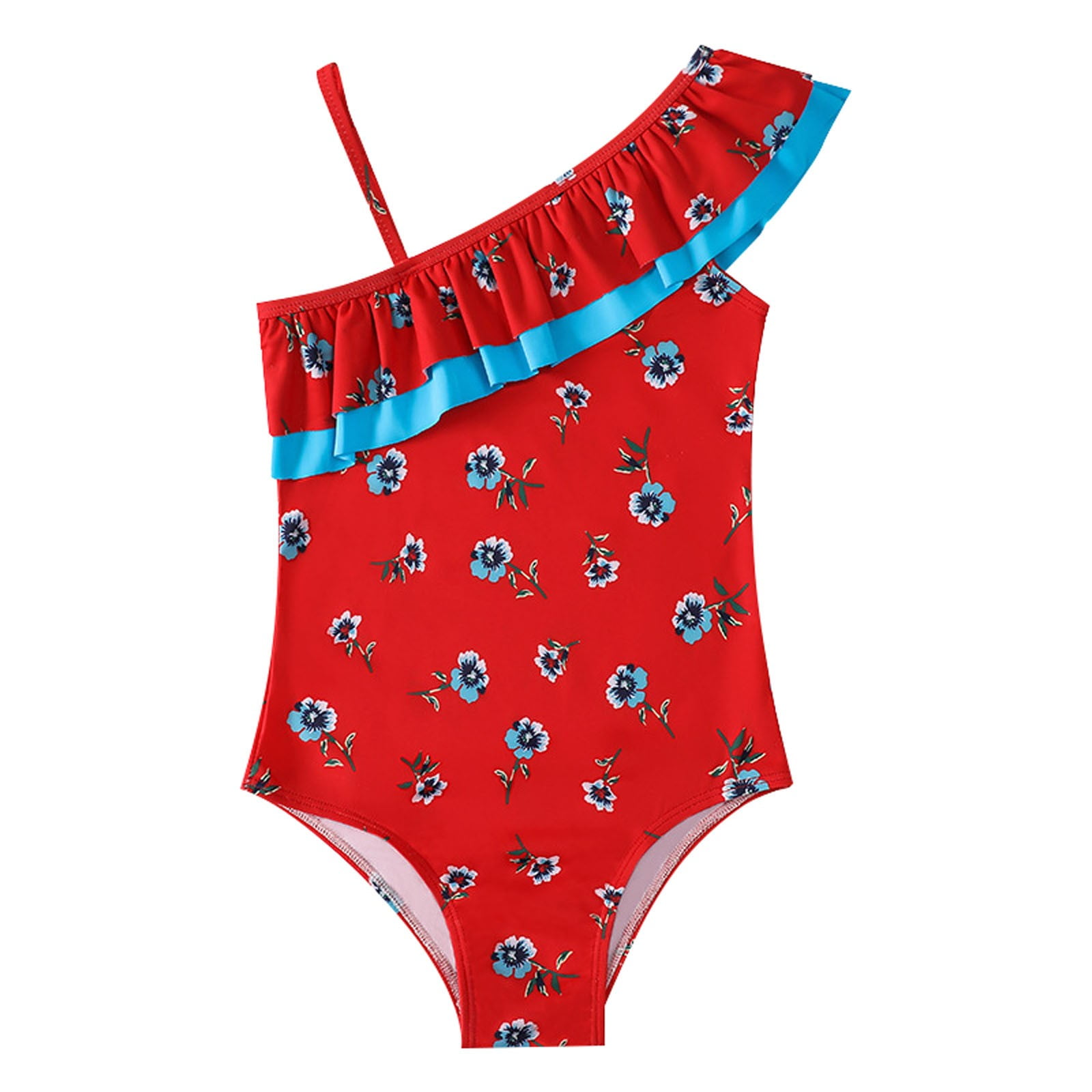 Girls Swimwear Kids Summer Swimsuit Peplum Swimsuit Beach Hot Spring ...