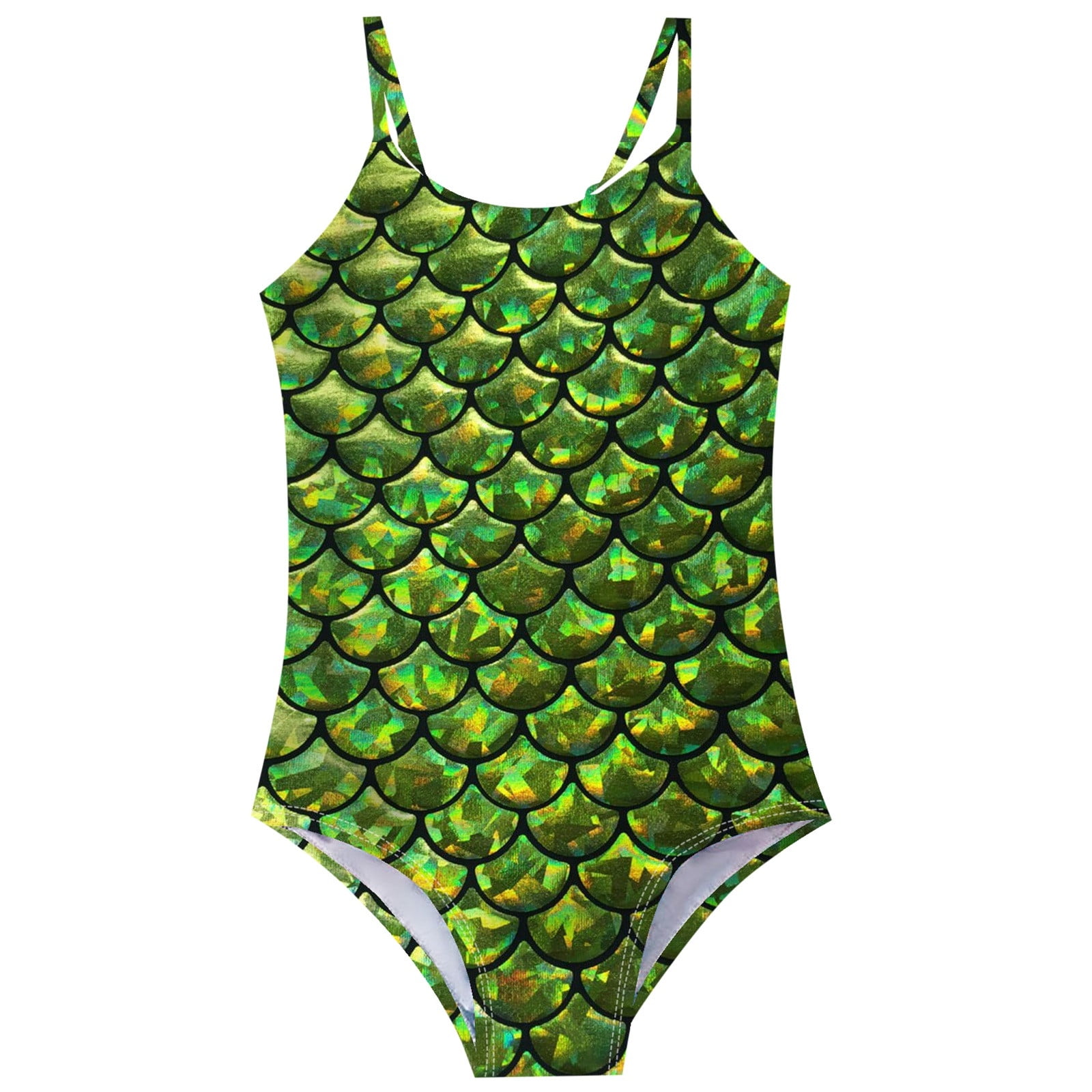 Girls' Swimwear Size 18 Cute Fishscale Print Bathing Suits Little Kids ...