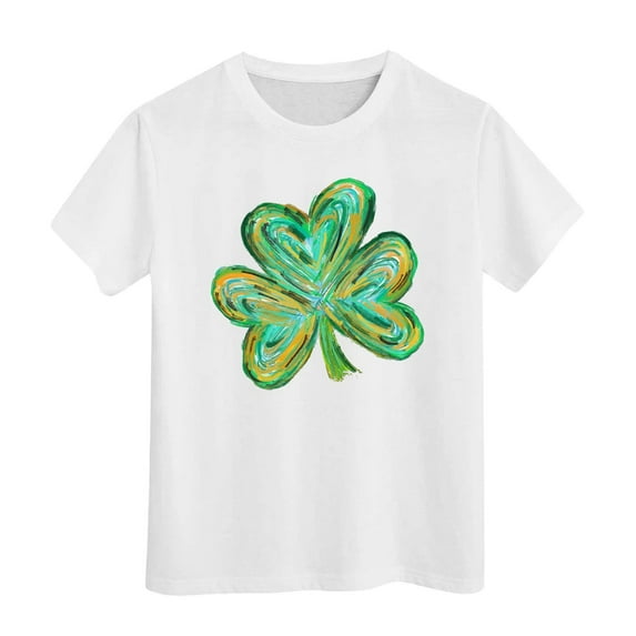 Girls T Shirts St. Patrick'S Day Kids Short Sleeve Crew Neck Shamrock ...