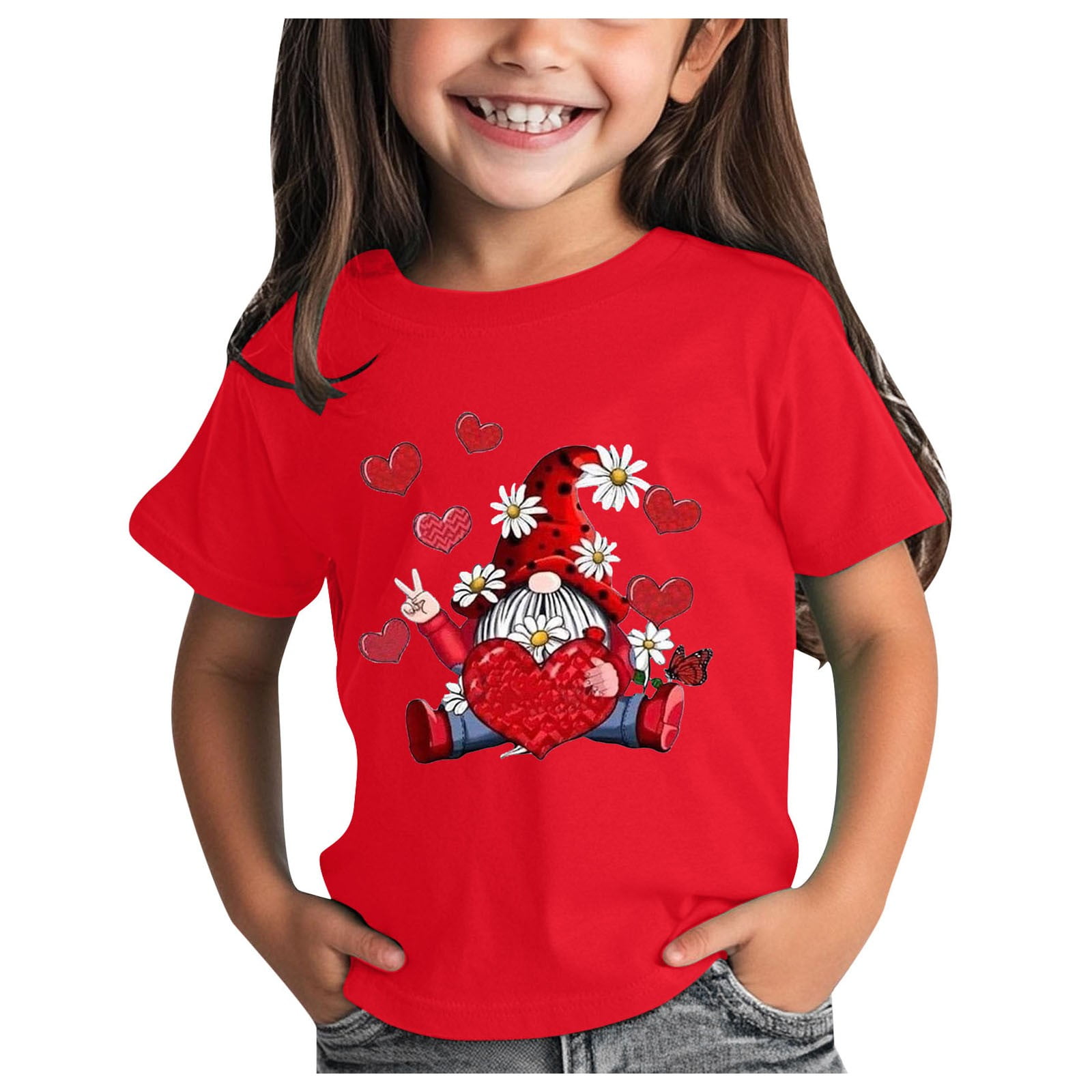 Girls T-Shirts Toddler Valentine'S Day Shirts Boys Girls Cute Graphic T ...