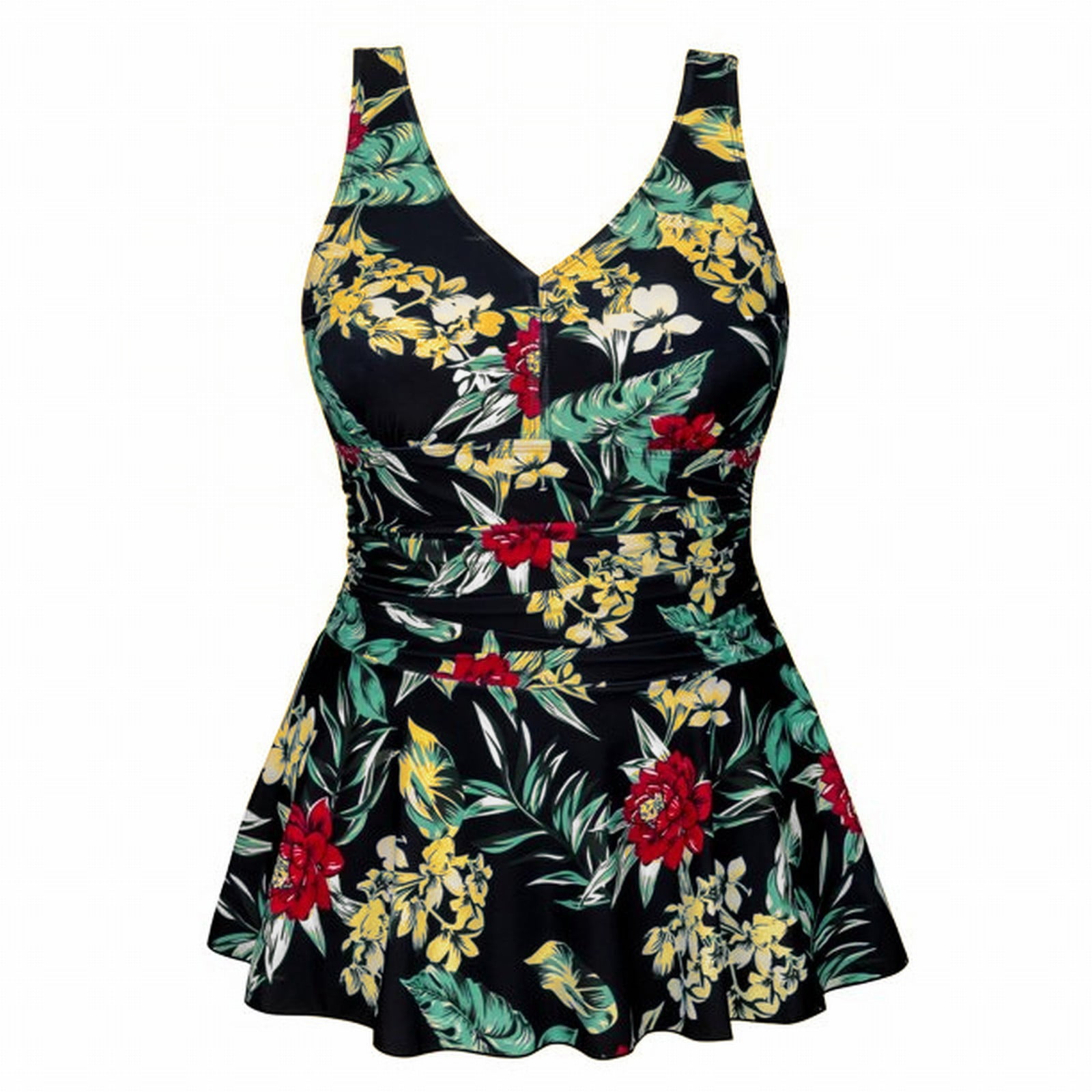Girls Tankini Swimsuit Printed Cherry Conservative Belly Cover Thin ...