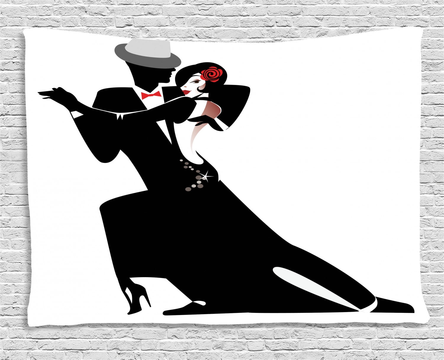 Girls Tapestry, Man and Woman Partners Romantic Dance Tango Waltz ...