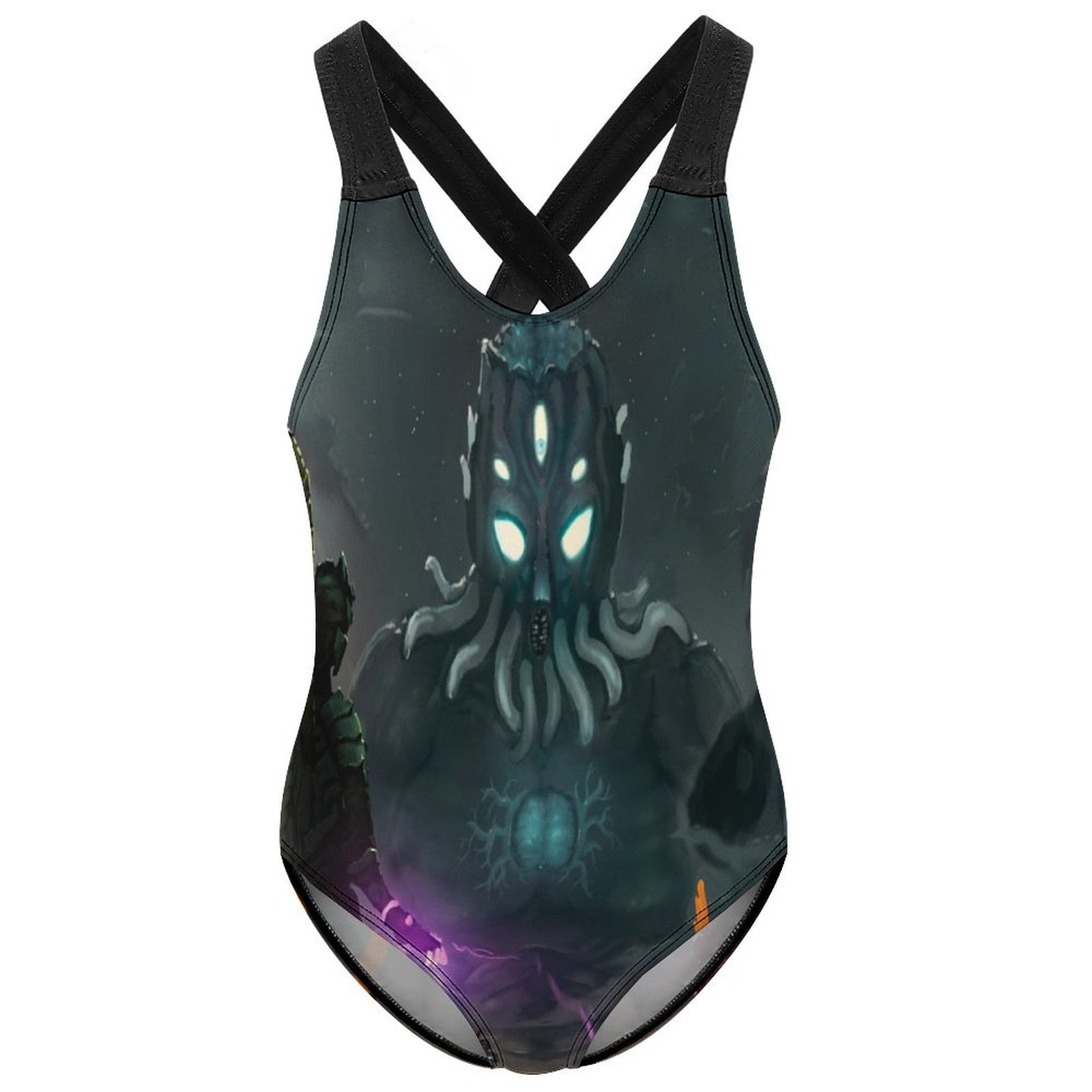 Girls Terraria One Piece Swimsuits Bathing Suit for Kids Cross Straps ...