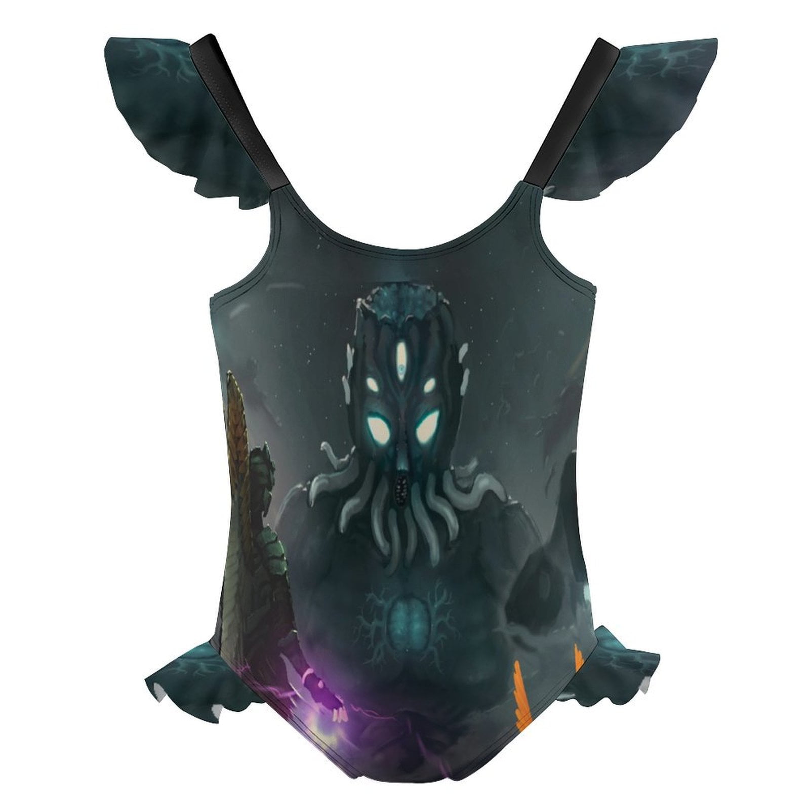 Girls Terraria One Piece Swimsuits Flutter Sleeve Bathing Suit for ...