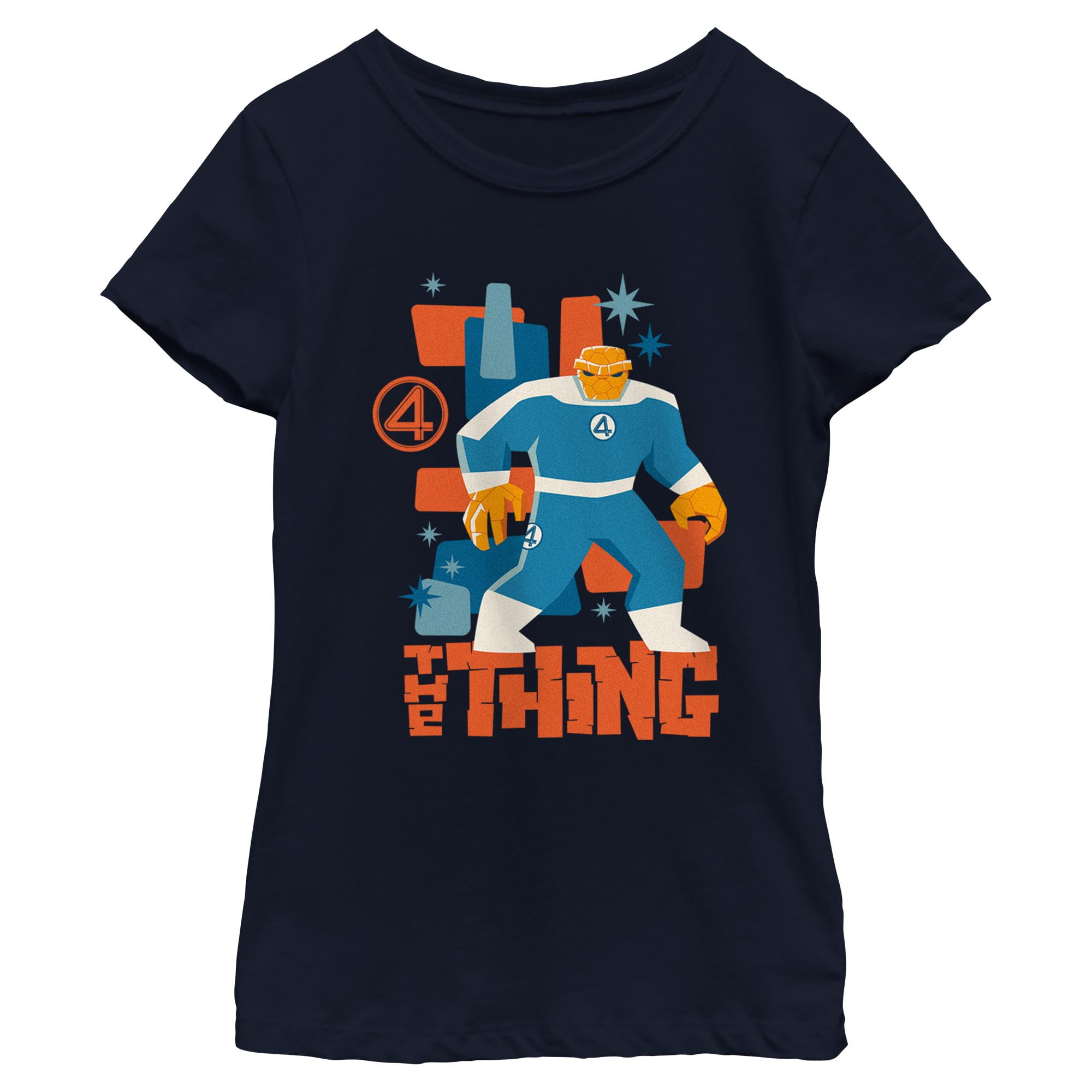 Girls The Fantastic Four: First Steps Retro the Thing T Shirt - Walmart.com