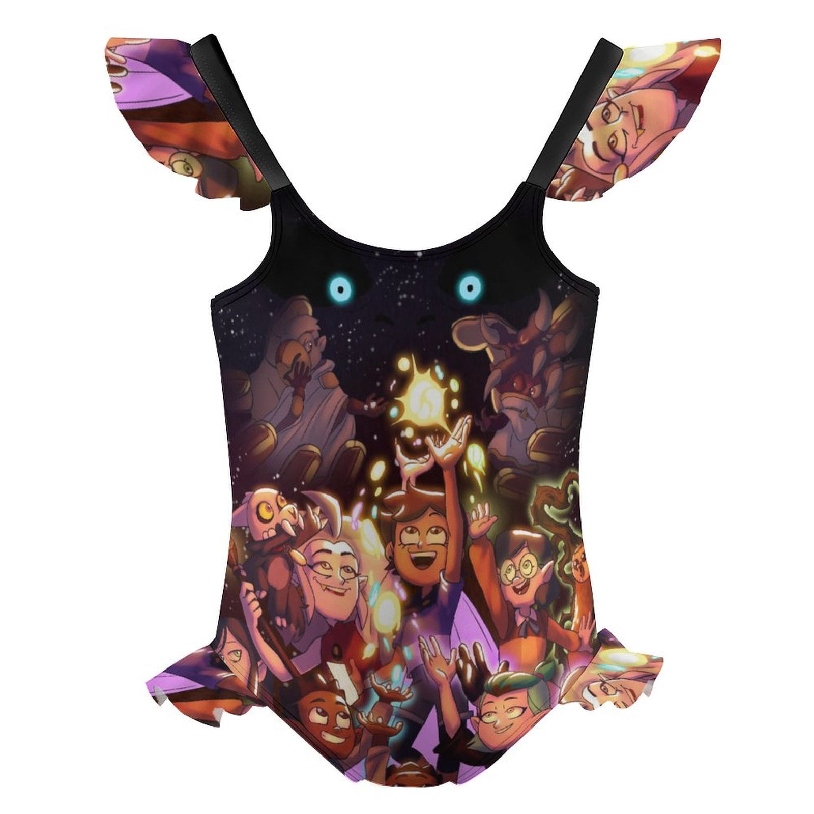 Girls The Owl Hou-s One Piece Swimsuits Ruffle Sleeves Bathing Suit ...